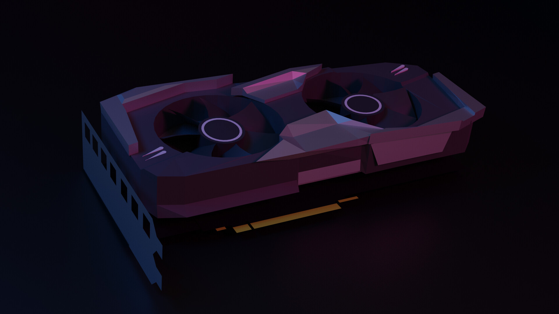 ArtStation - Low poly 3d graphic card