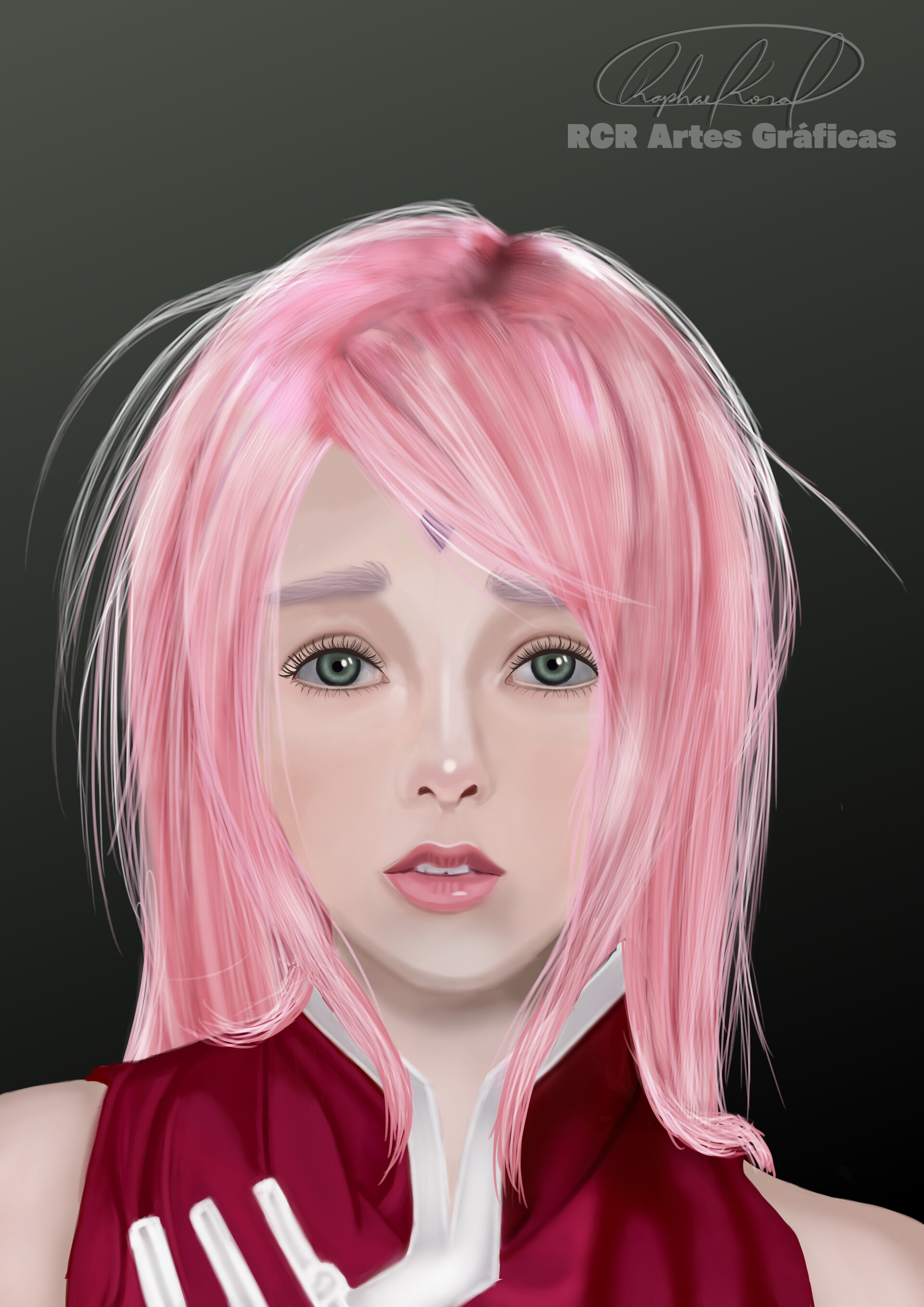 ArtStation - Haruno Sakura Semi Realistic Fan Art