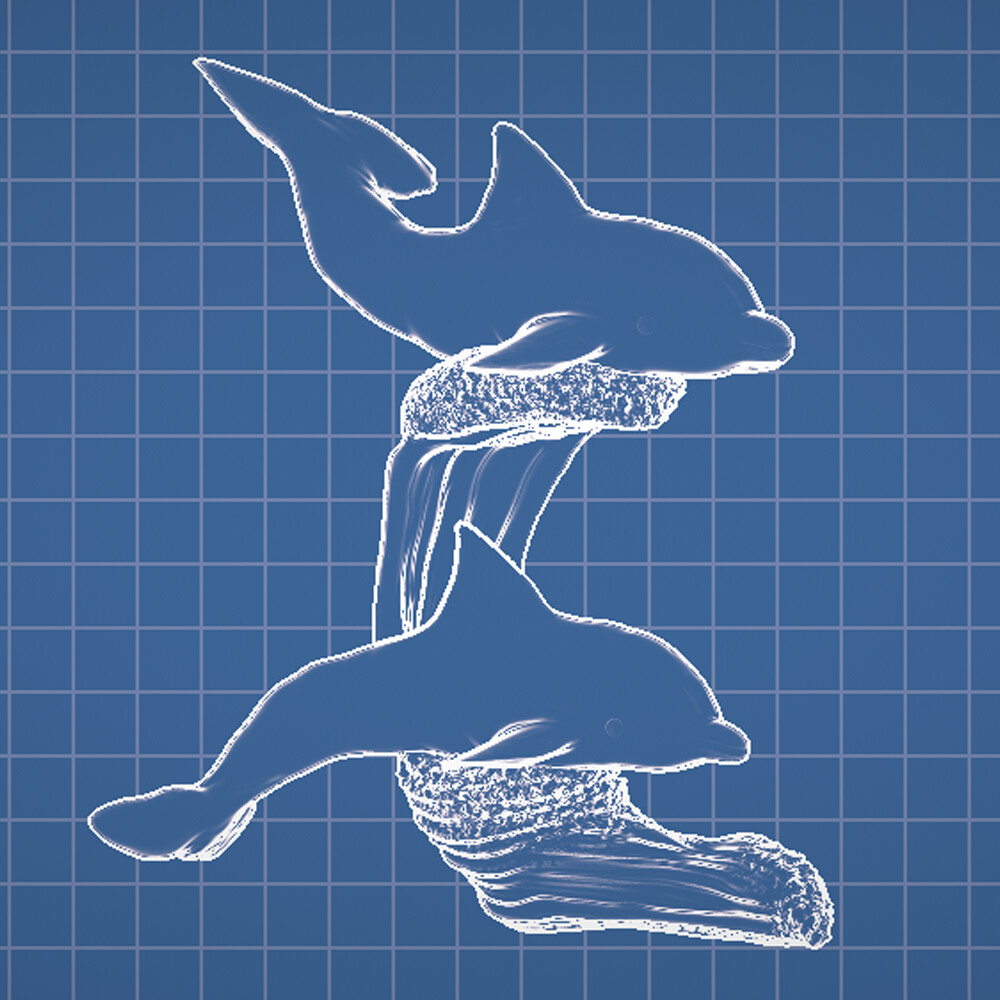 ArtStation - Print 3D Model Dolphin