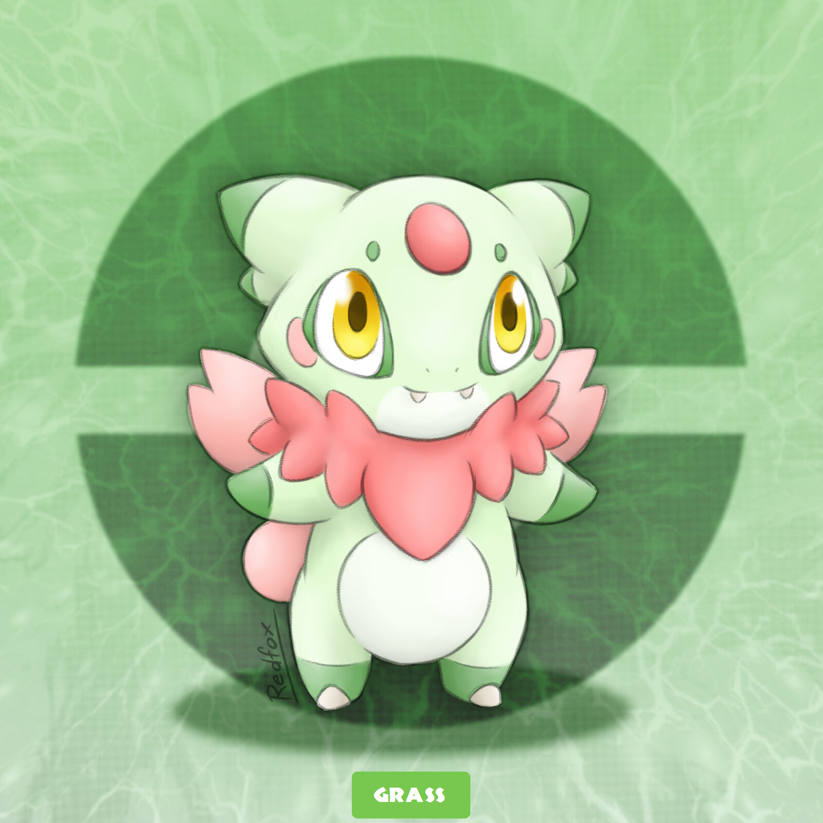 Redfox The Kitsune - Artwork Pokemon VP - Grass Starter 1