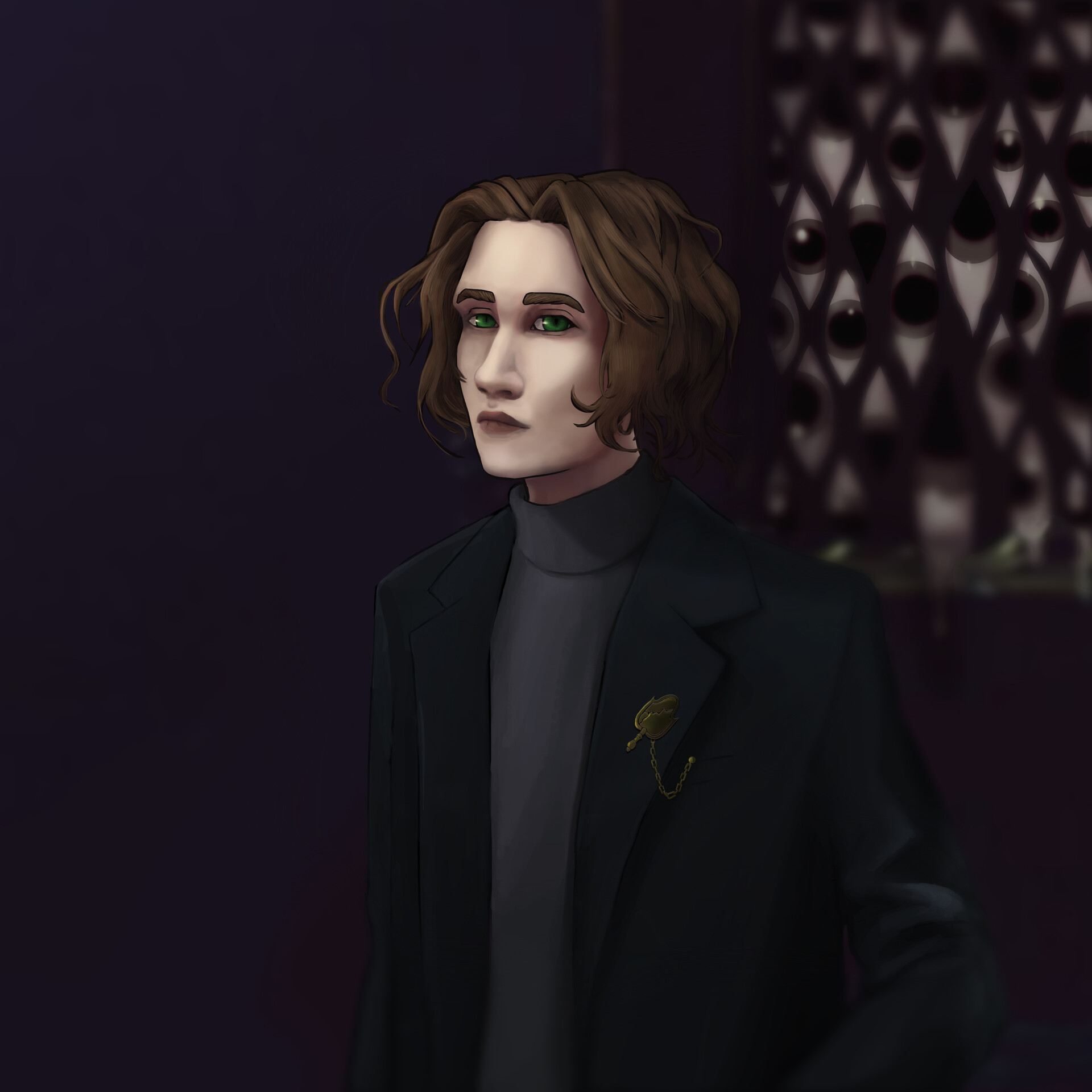 ArtStation - Vampire character portrait - Malkavian