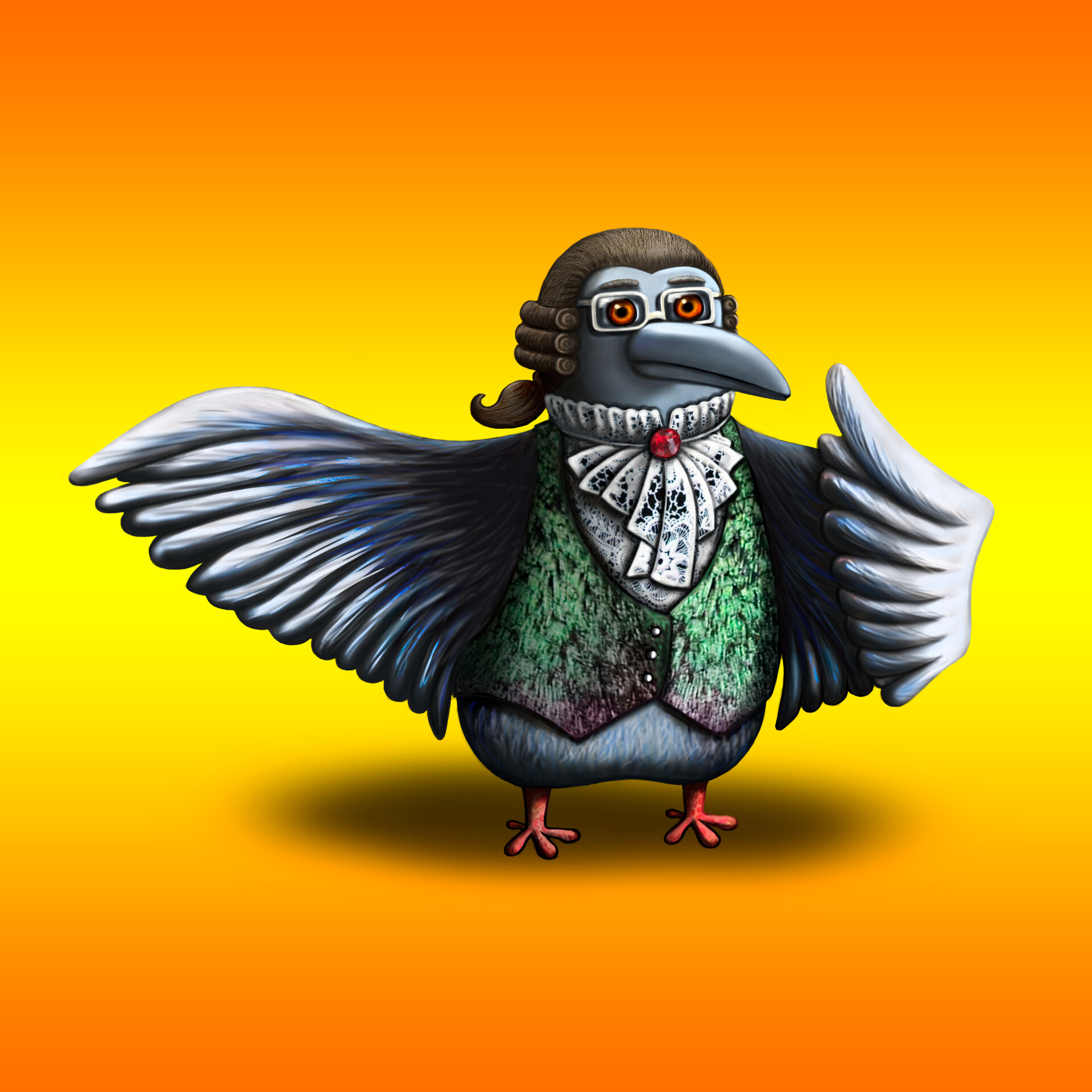 ArtStation - character smart bird