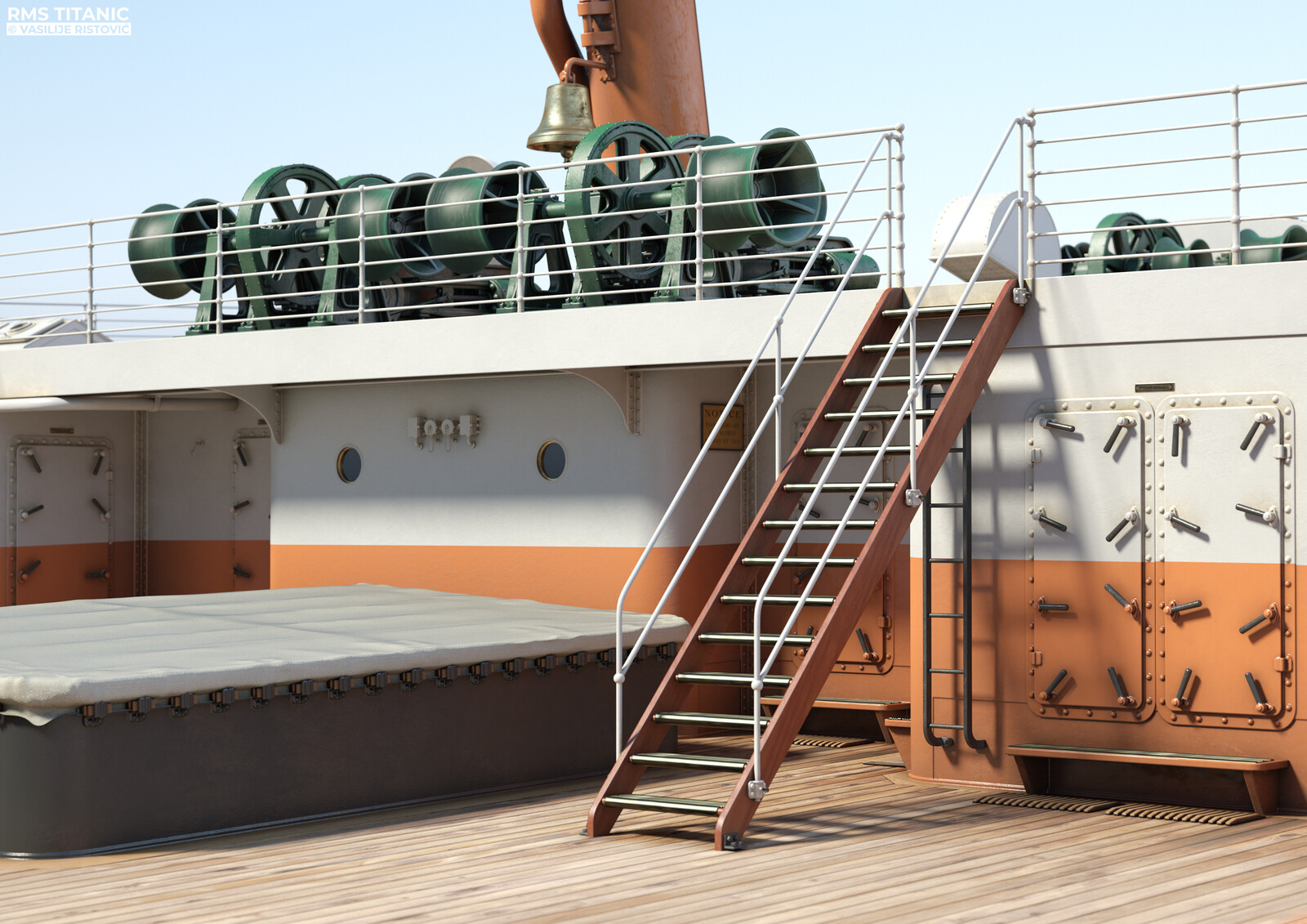 Vasilije Ristovic - RMS Titanic - Various Closeups of the bow area