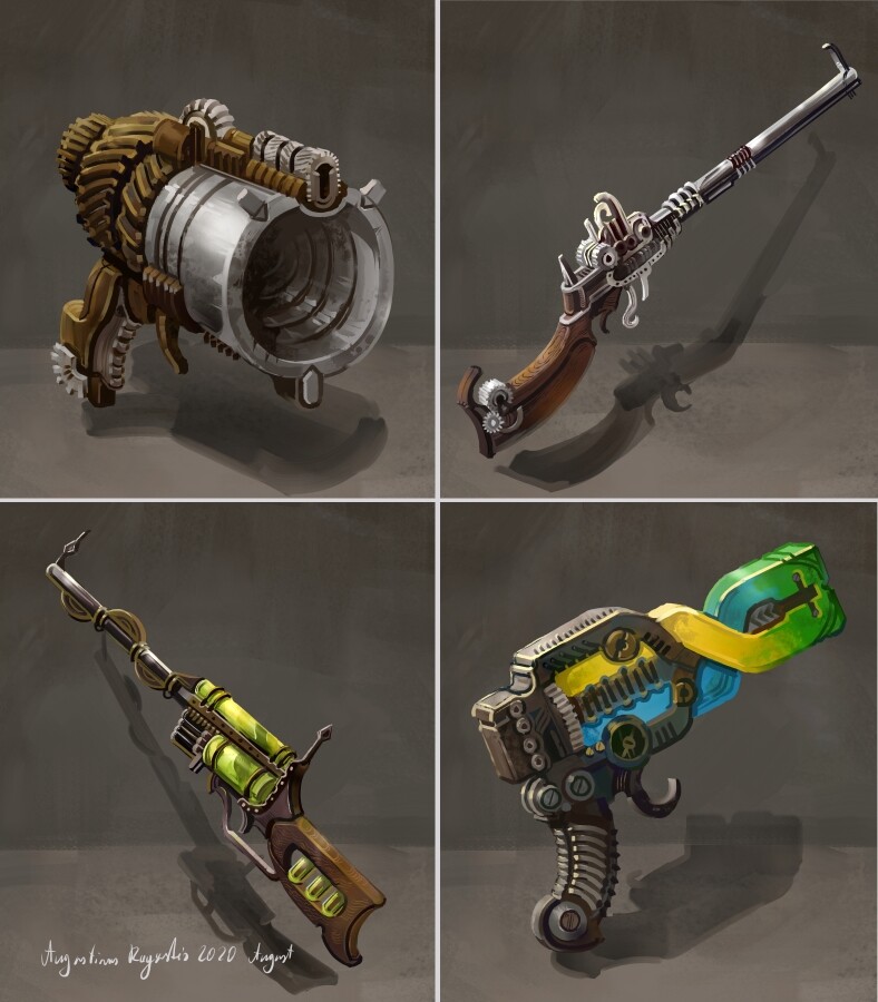 ArtStation - Steampunk Guns
