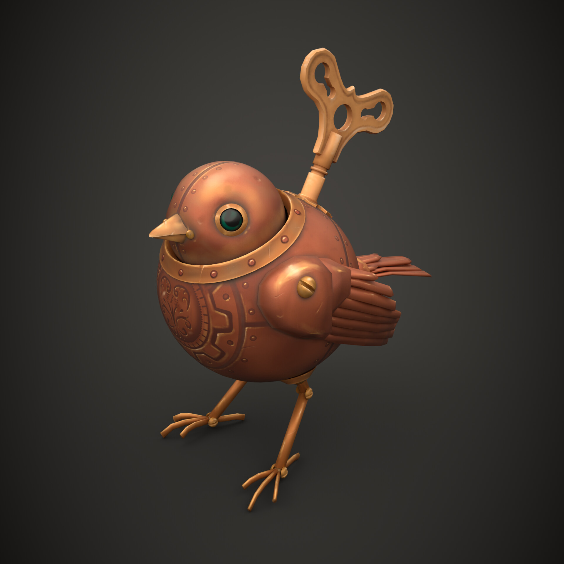 ArtStation - Steampunk Wind up Birdy