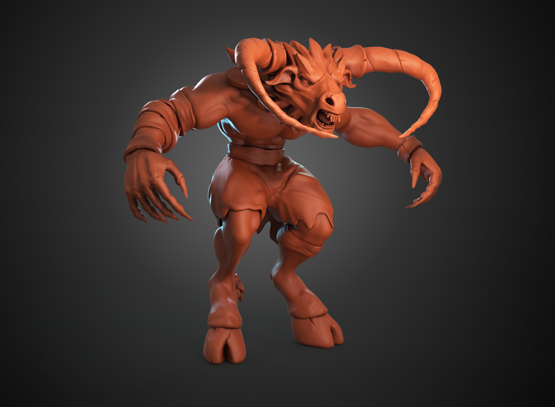 ArtStation - Stylized Fantasy Minotaur High-Poly