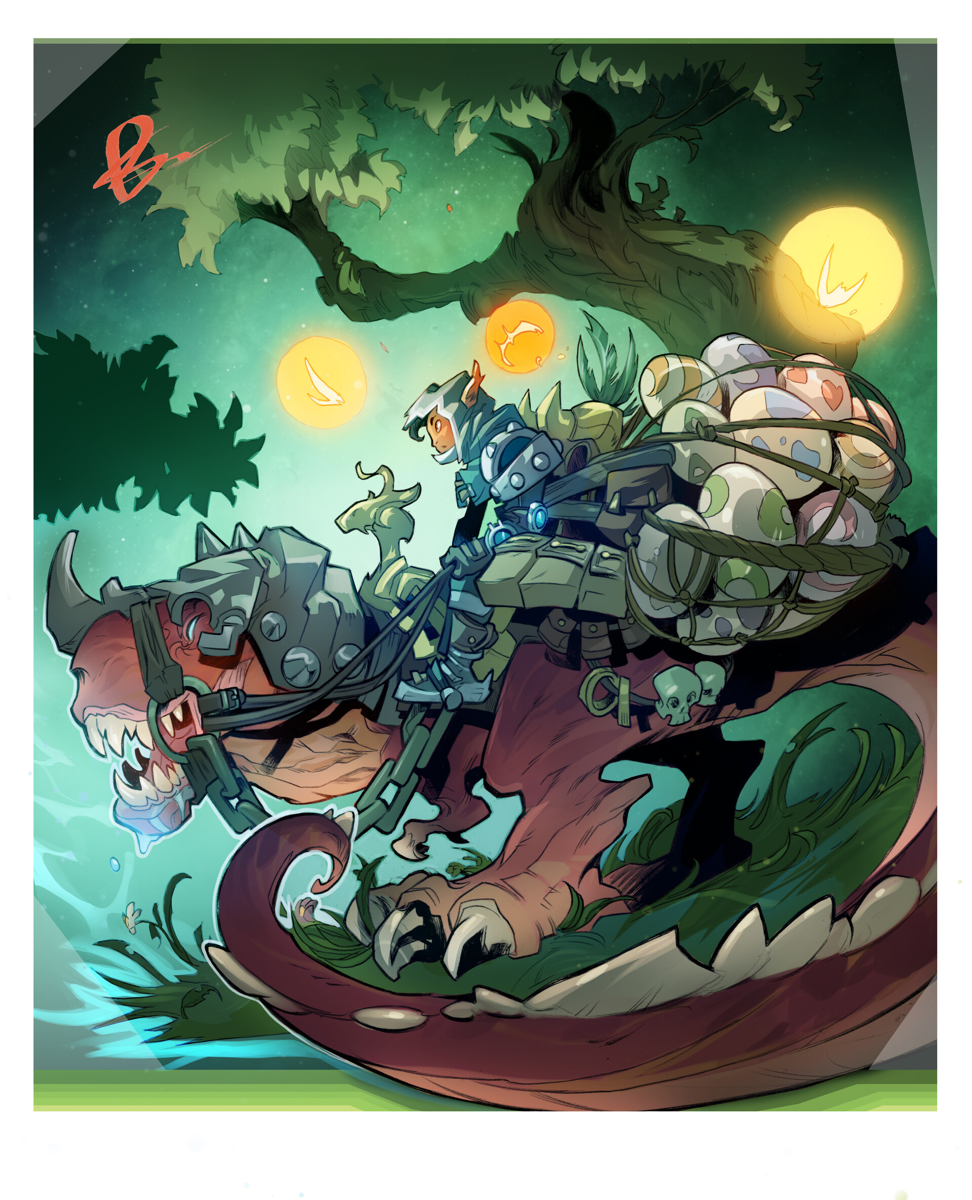 ArtStation - Character Design Challenge - Dino Rider