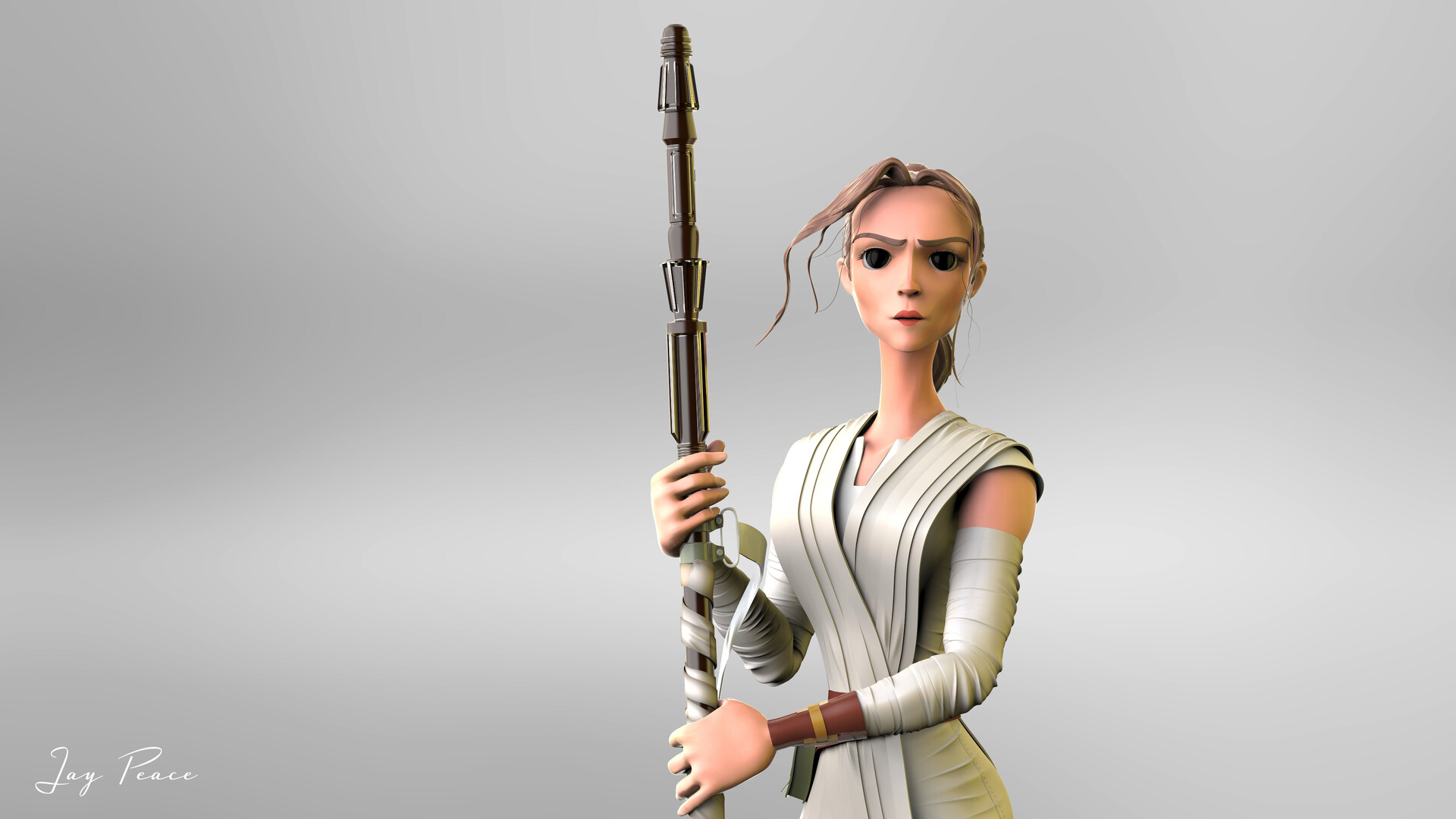 ArtStation - Rey - The Star Wars character fan art