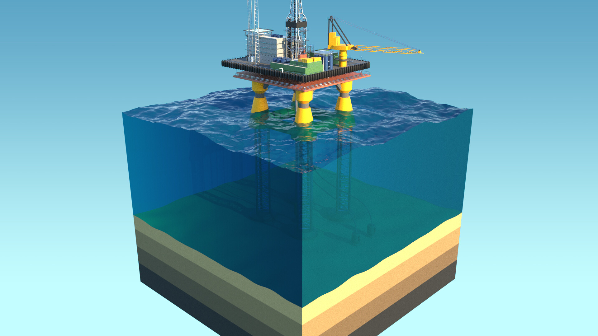 Offshore Oil Drilling Diagram
