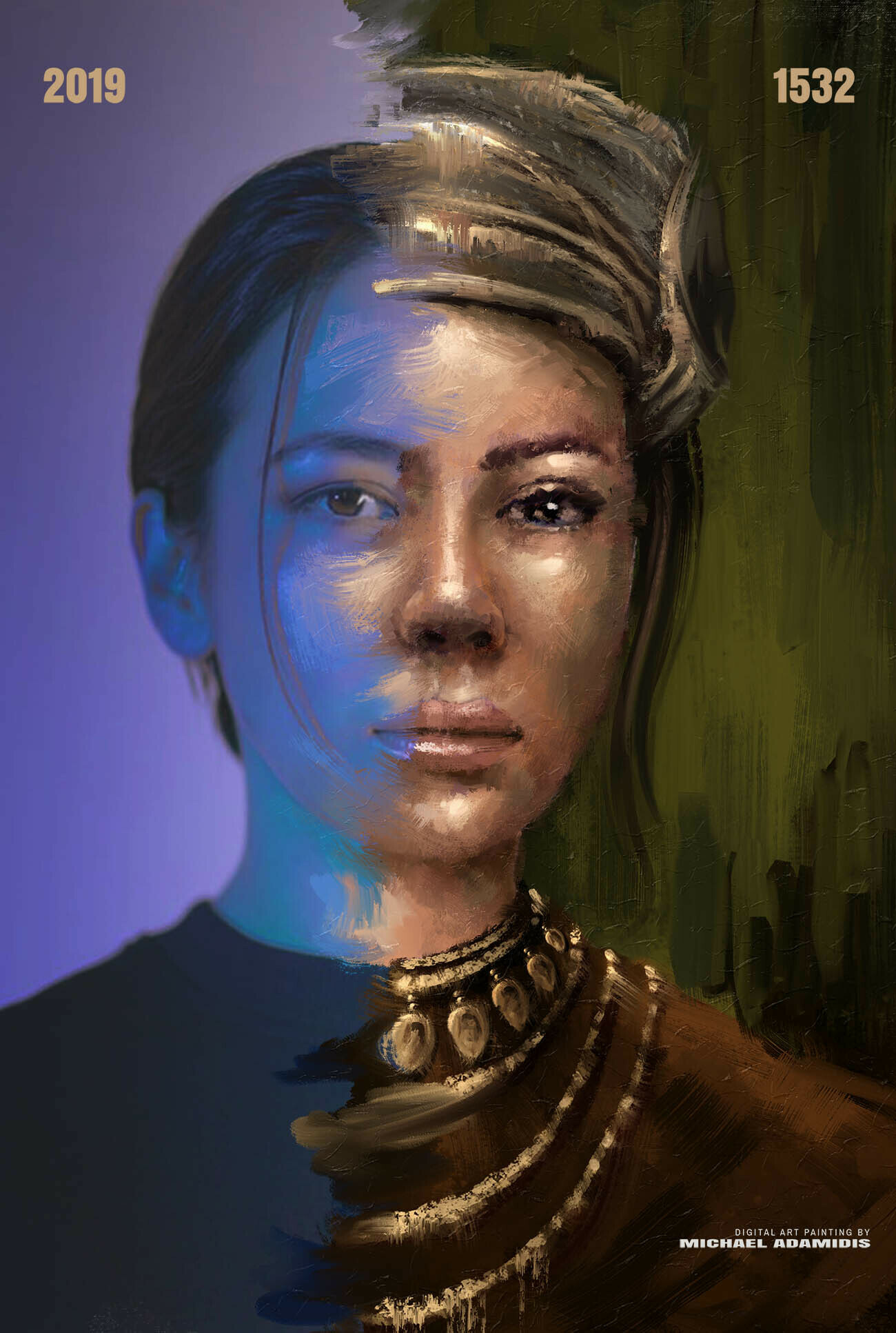 how to draw digital portraits in photoshop