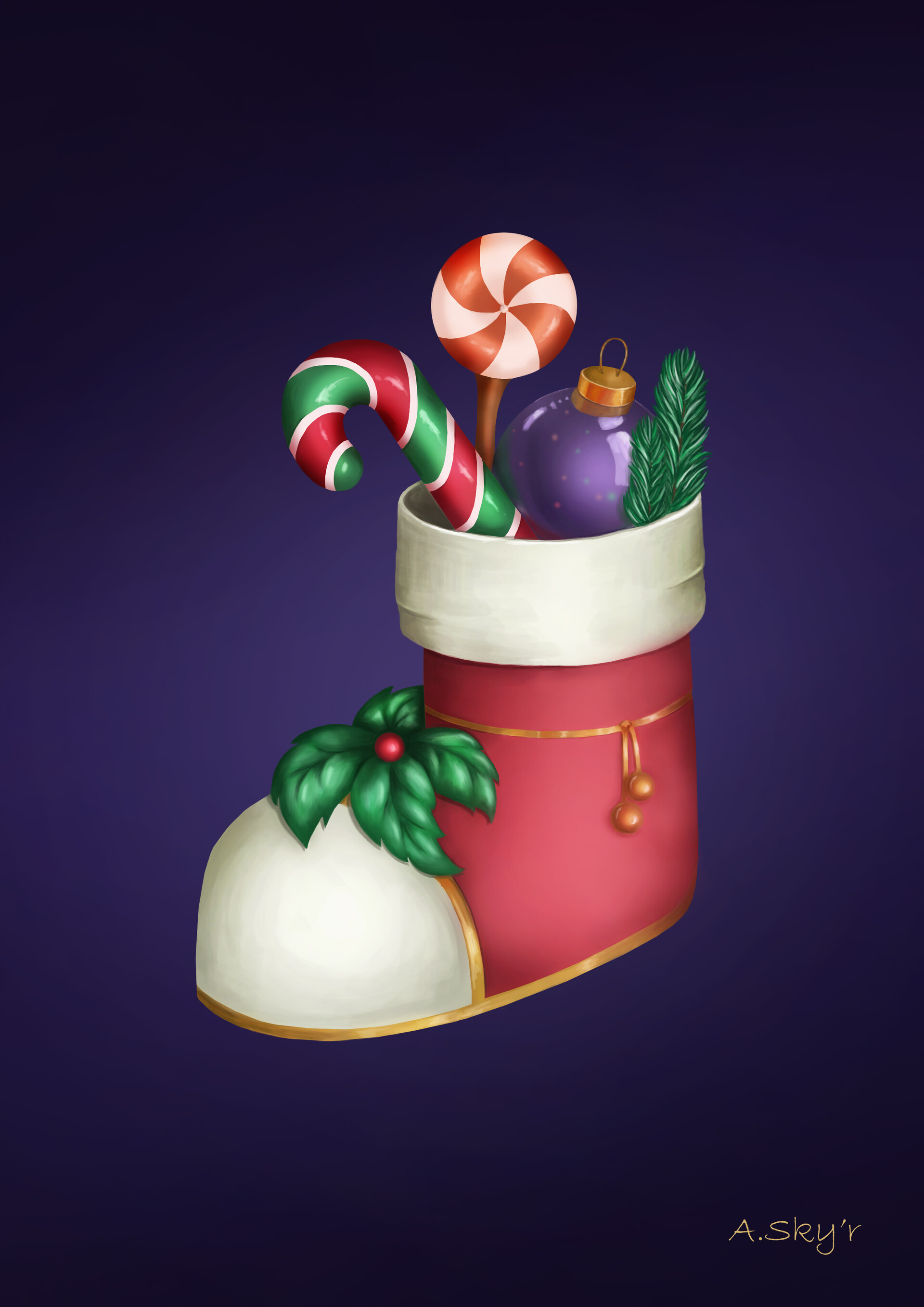 ArtStation - Christmas boot