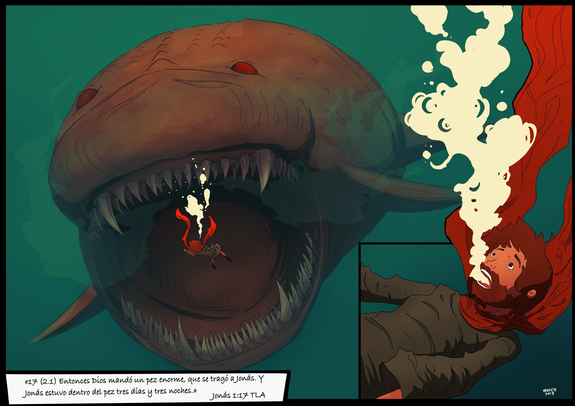 ArtStation - Jonah and the sea monster