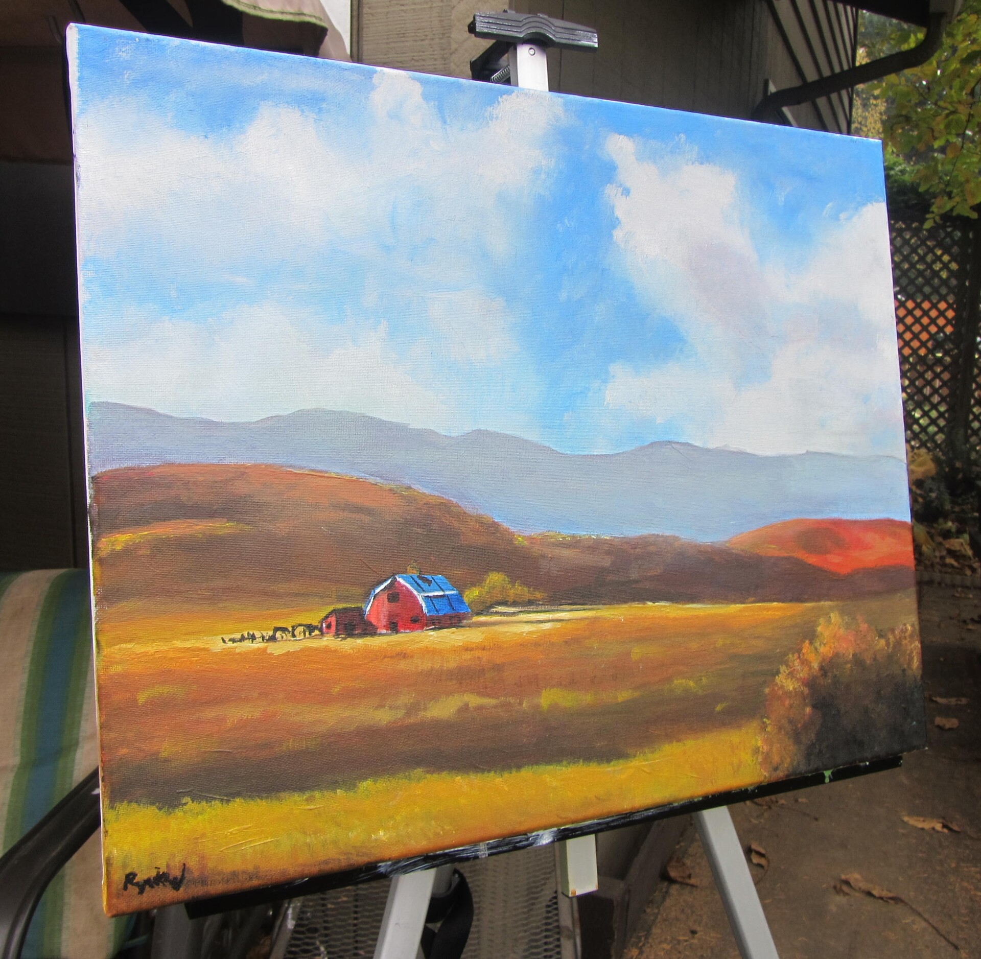 Ryan King - Red Barn-Landscape Painting