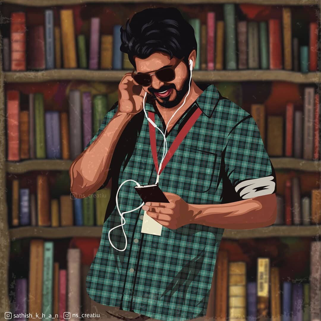 ArtStation - THALAPATHY VIJAY ILLUSTRATION