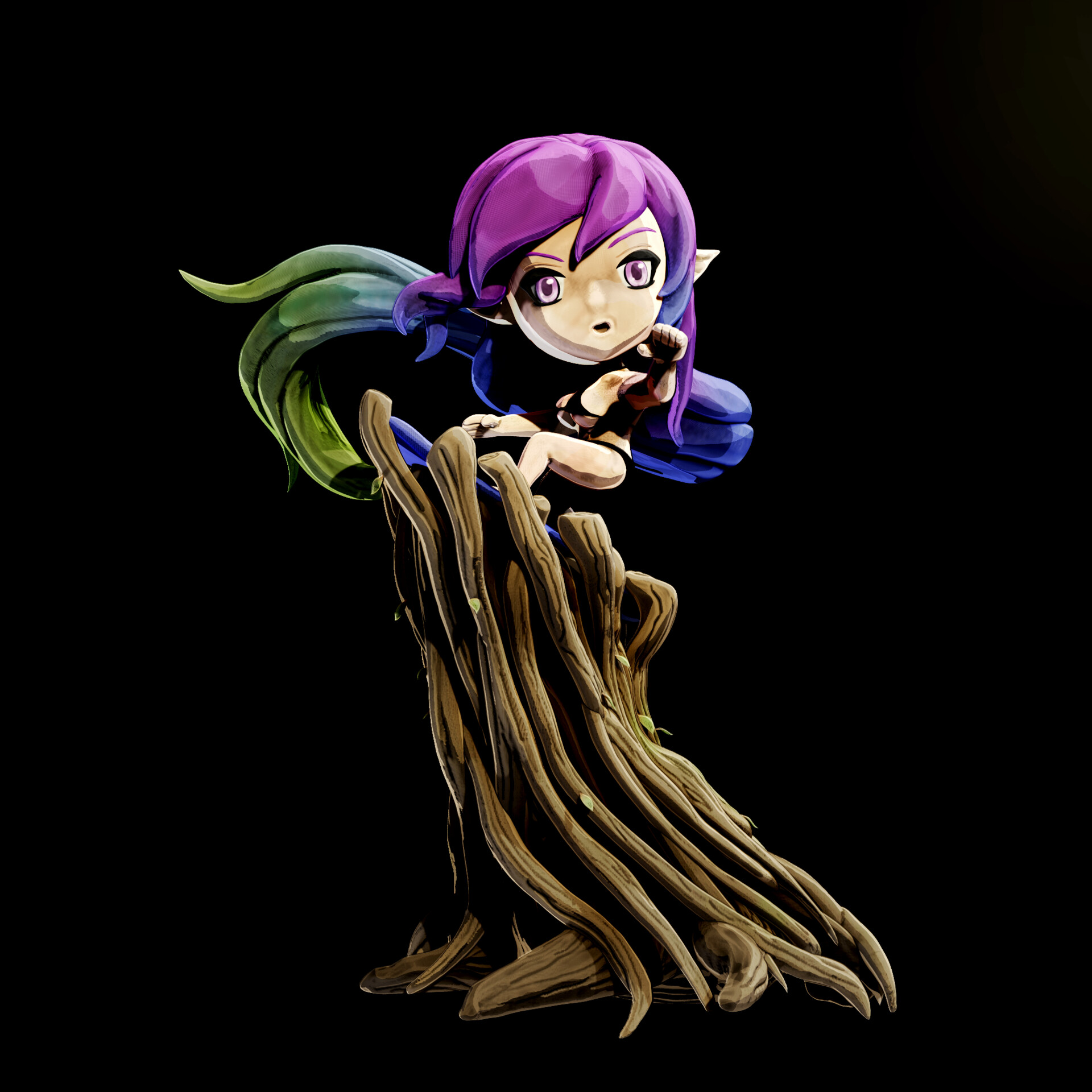 ArtStation - Tree Surfing Girl