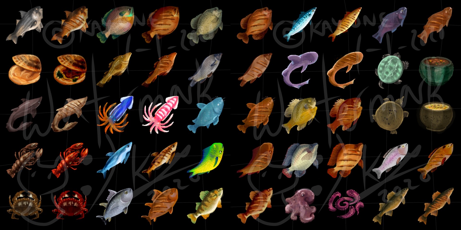 ArtStation - Fish Icon Study