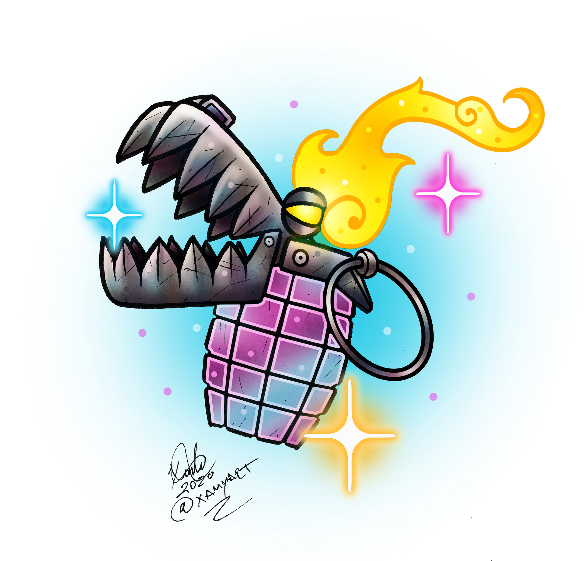 how to draw fortnite grenade