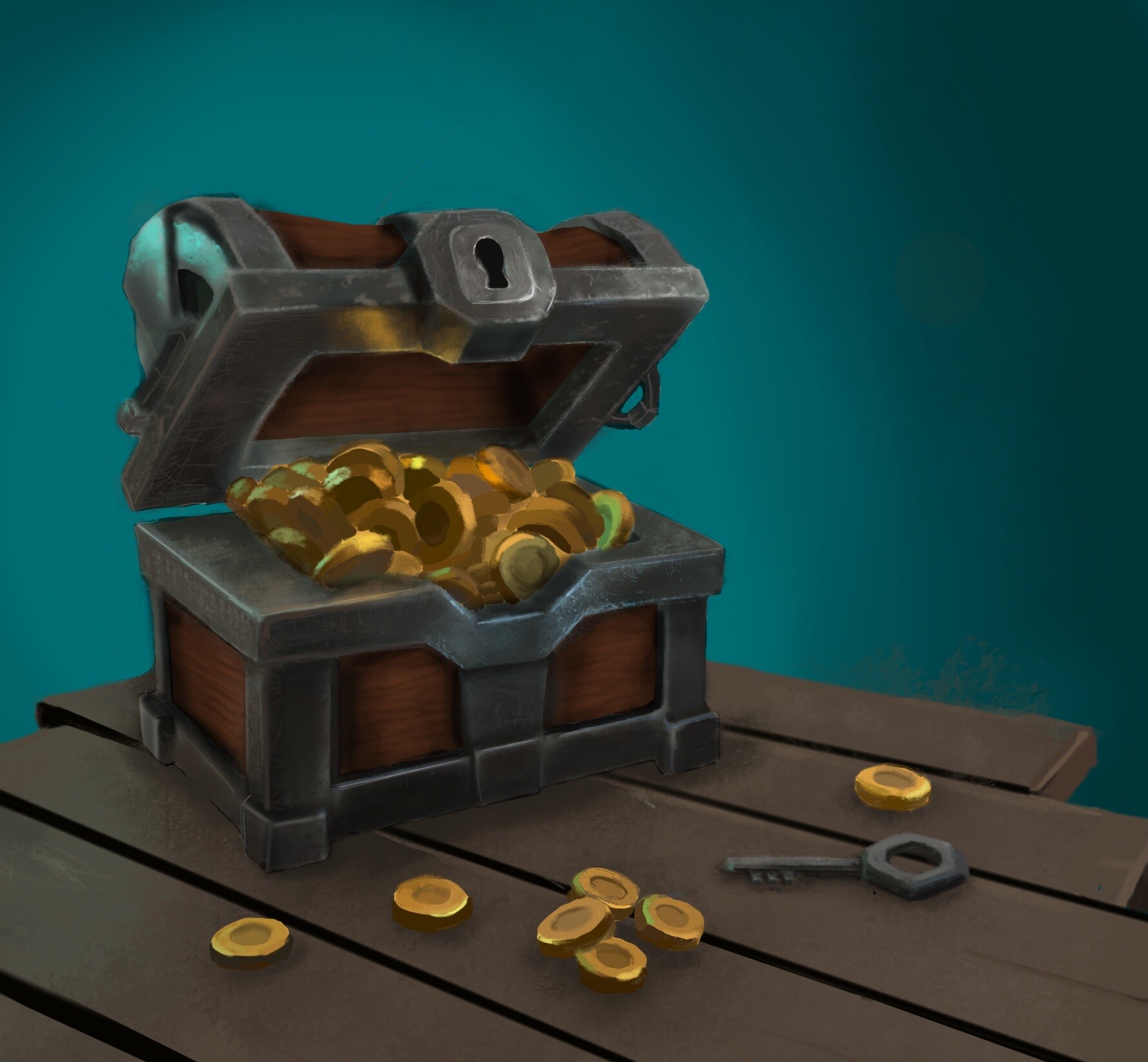 ArtStation - Treasure chest illustration