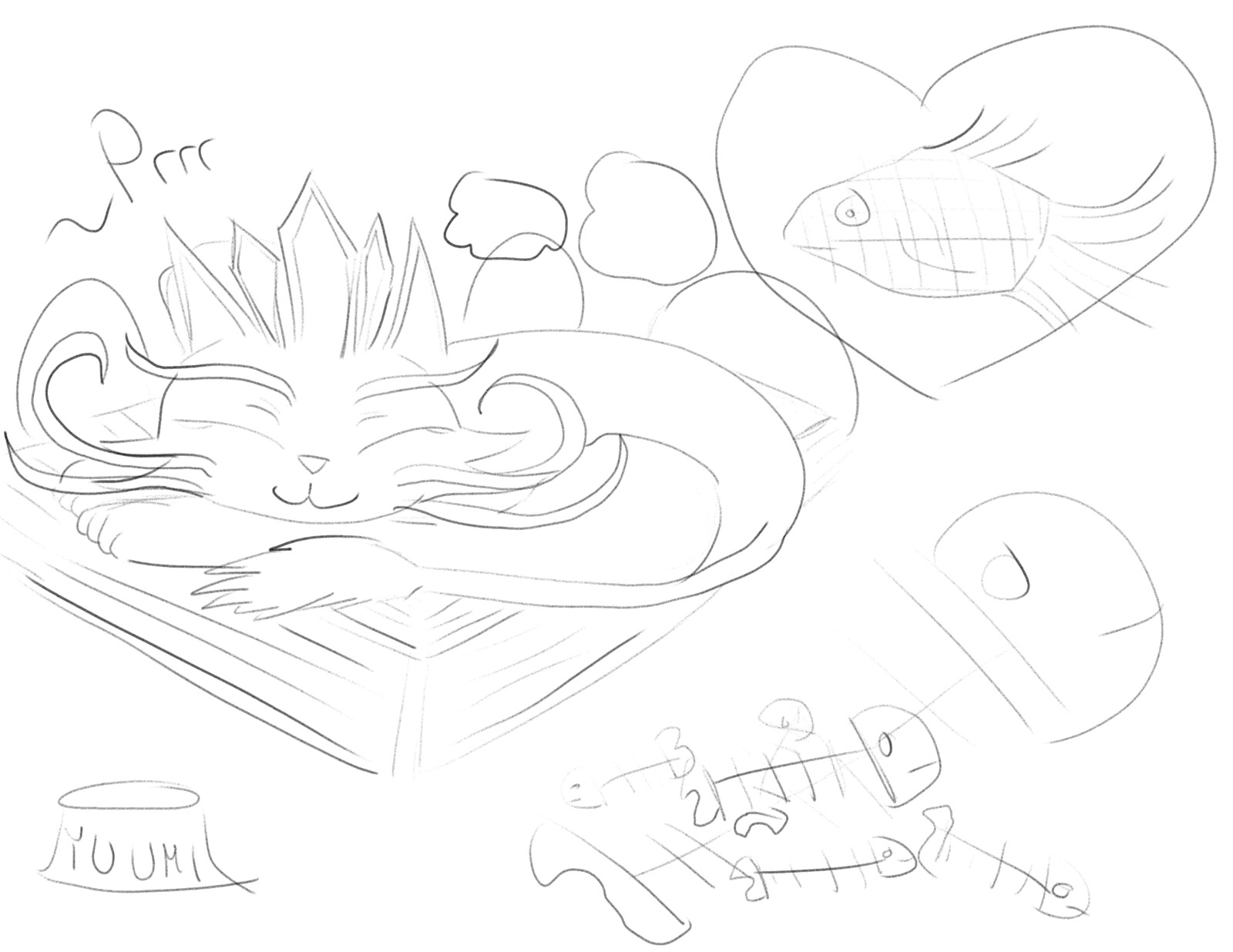 Piwu - Yuumi sleeping (Original drawing)