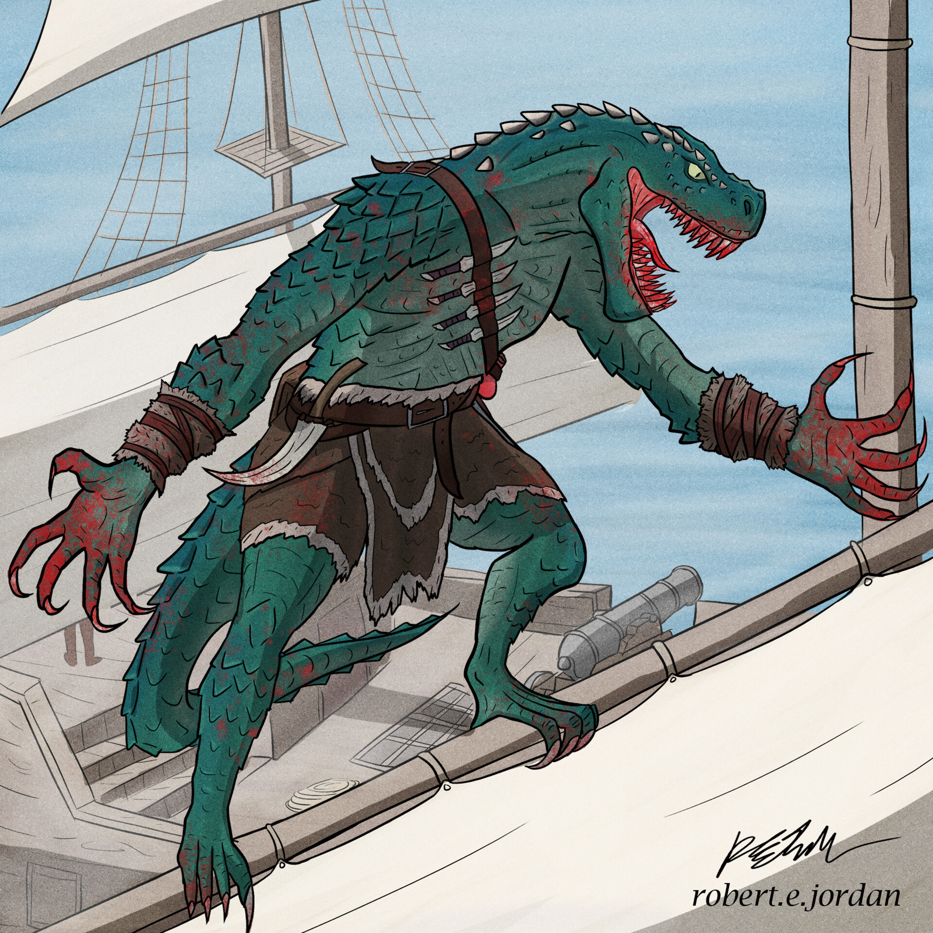 ArtStation - Miraarc the Redmouth - DND Character