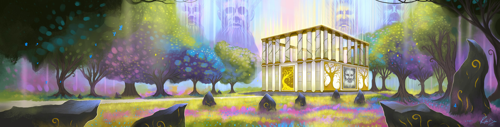 Robbie Allen - Giants Temple - Environment Painting