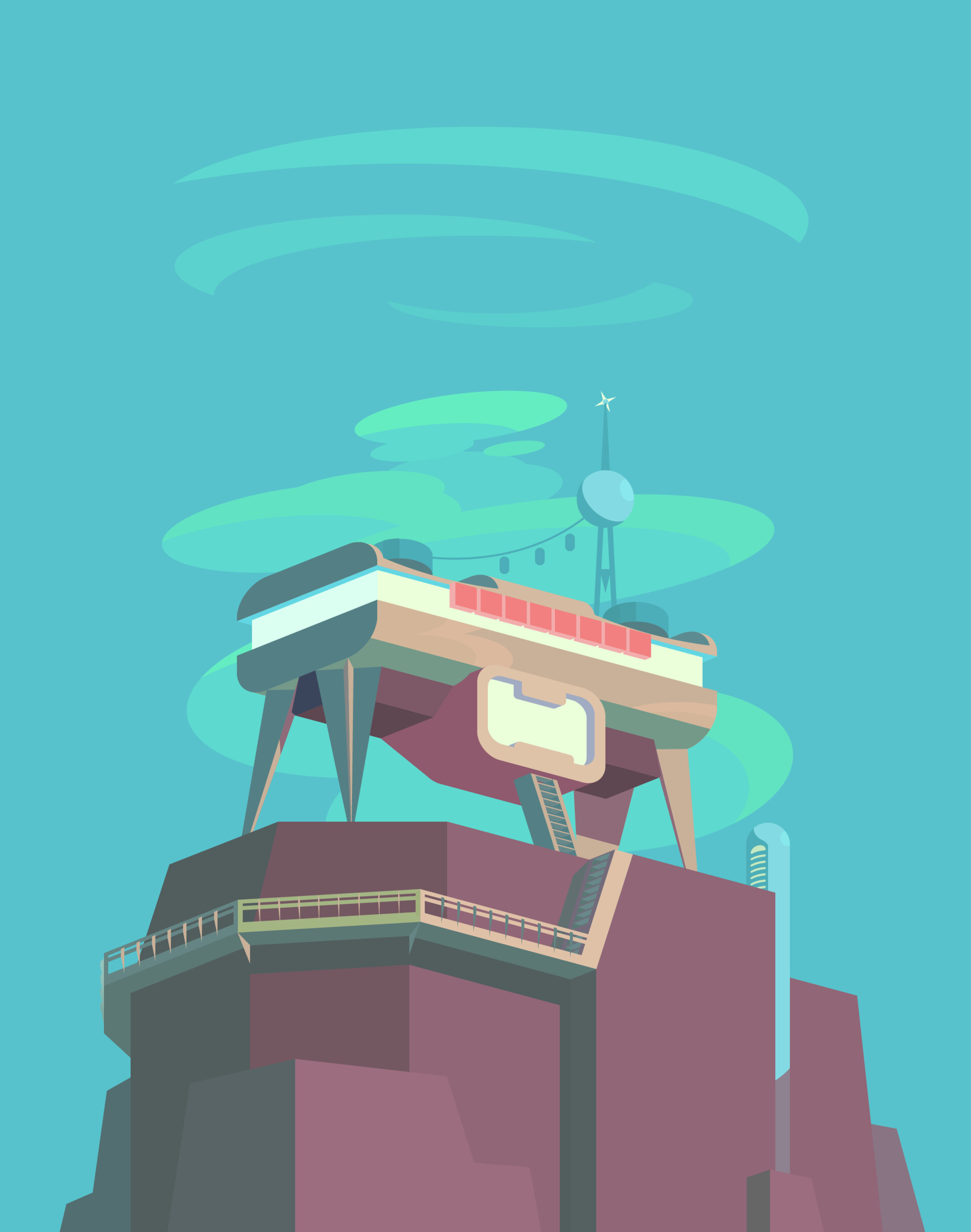 ArtStation - Retro Spacestation