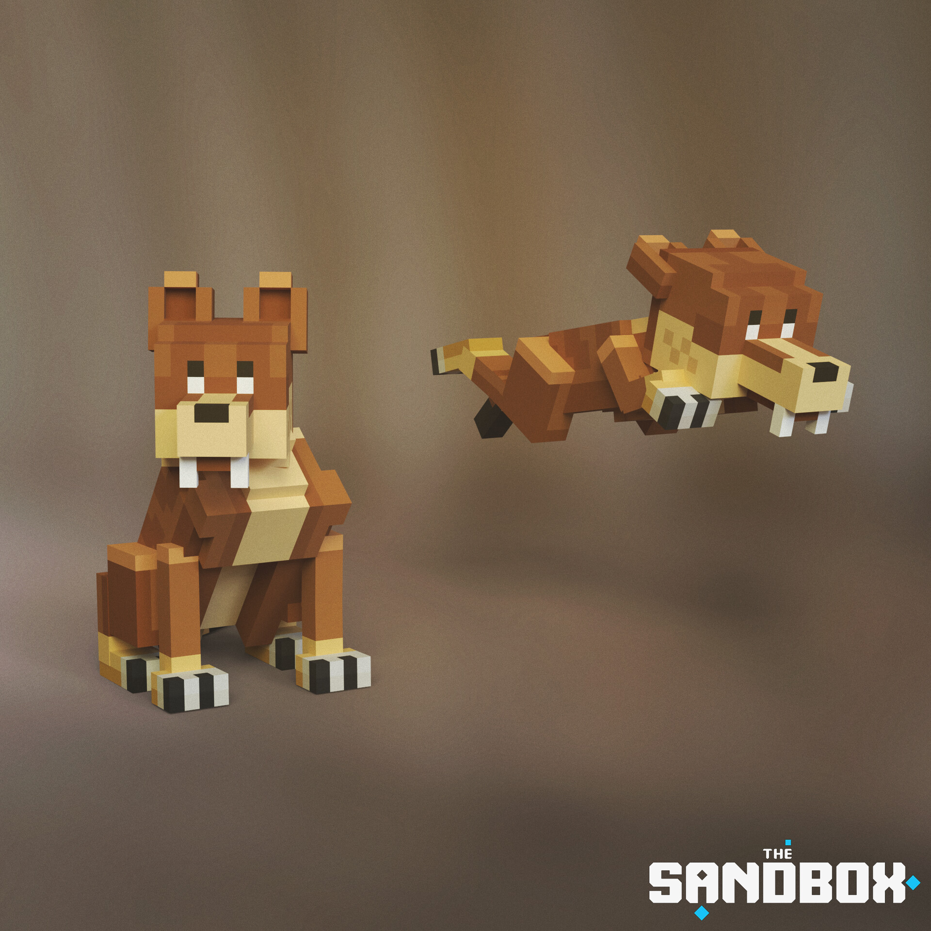 ArtStation - Voxel Sabre-toothed Squirrel
