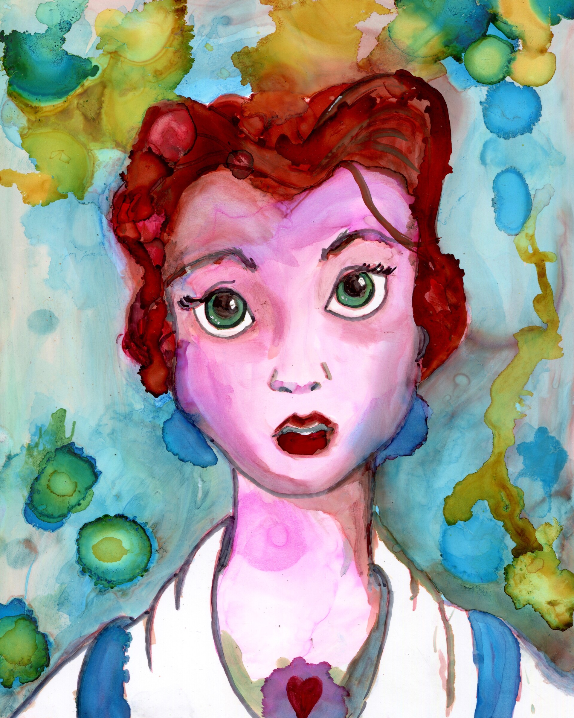 ArtStation - Belle Alcohol Ink Fan Art