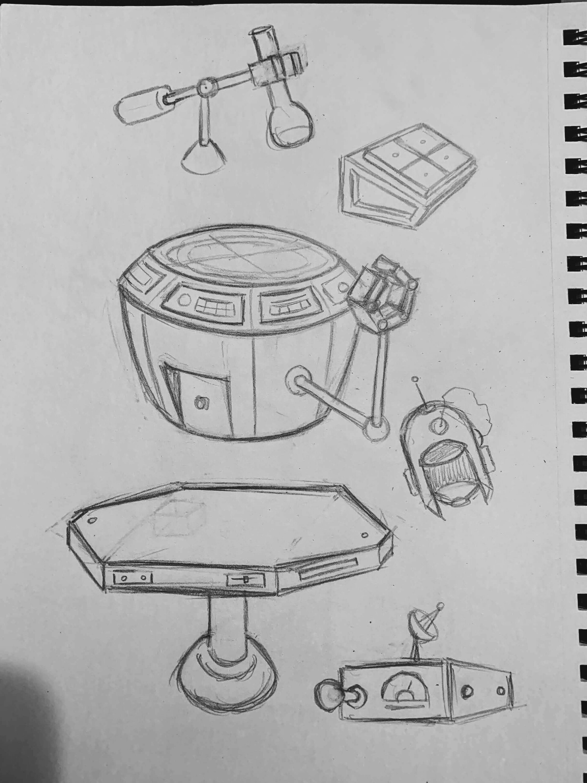 ArtStation - Rough Sci-Fi prop sketches