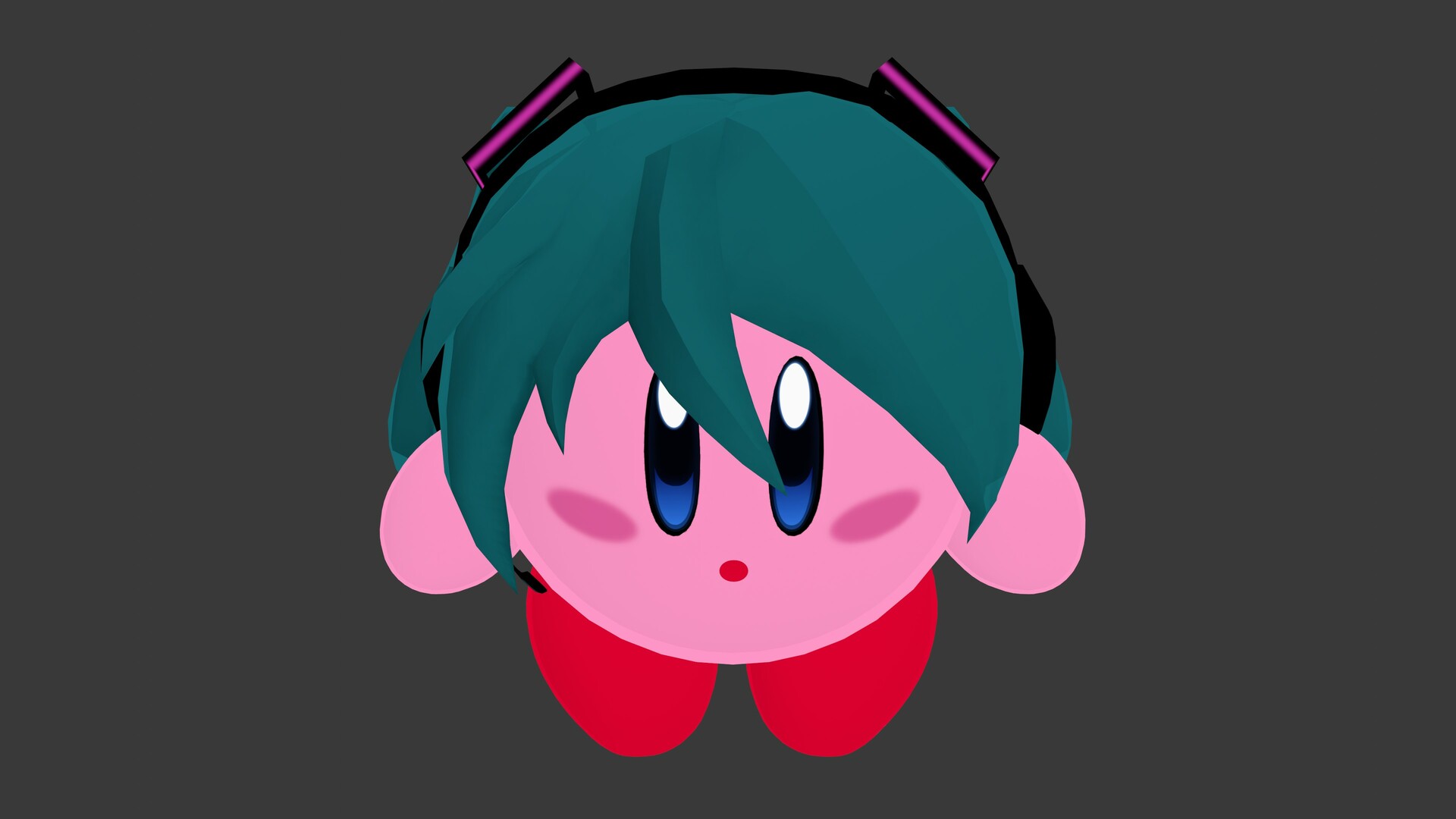 ArtStation - Kirby - Hatsune Miku (Smash Ultimate Fan Art)