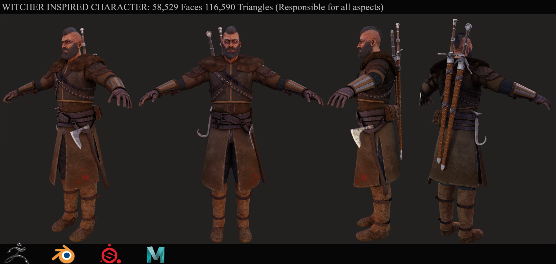 ArtStation - Witcher inspired character