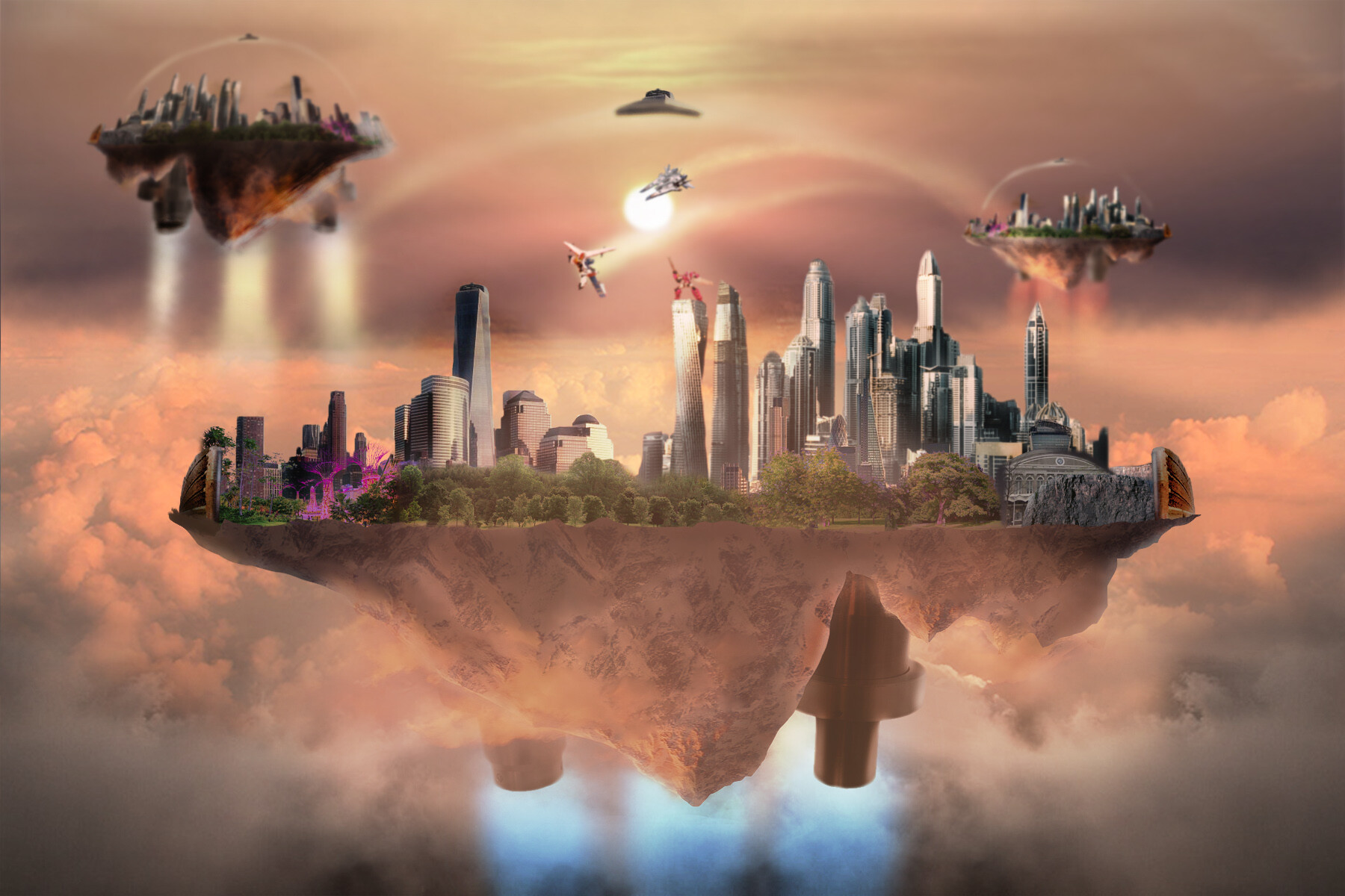 ArtStation - A World Above - Matte Painting and Breakdown