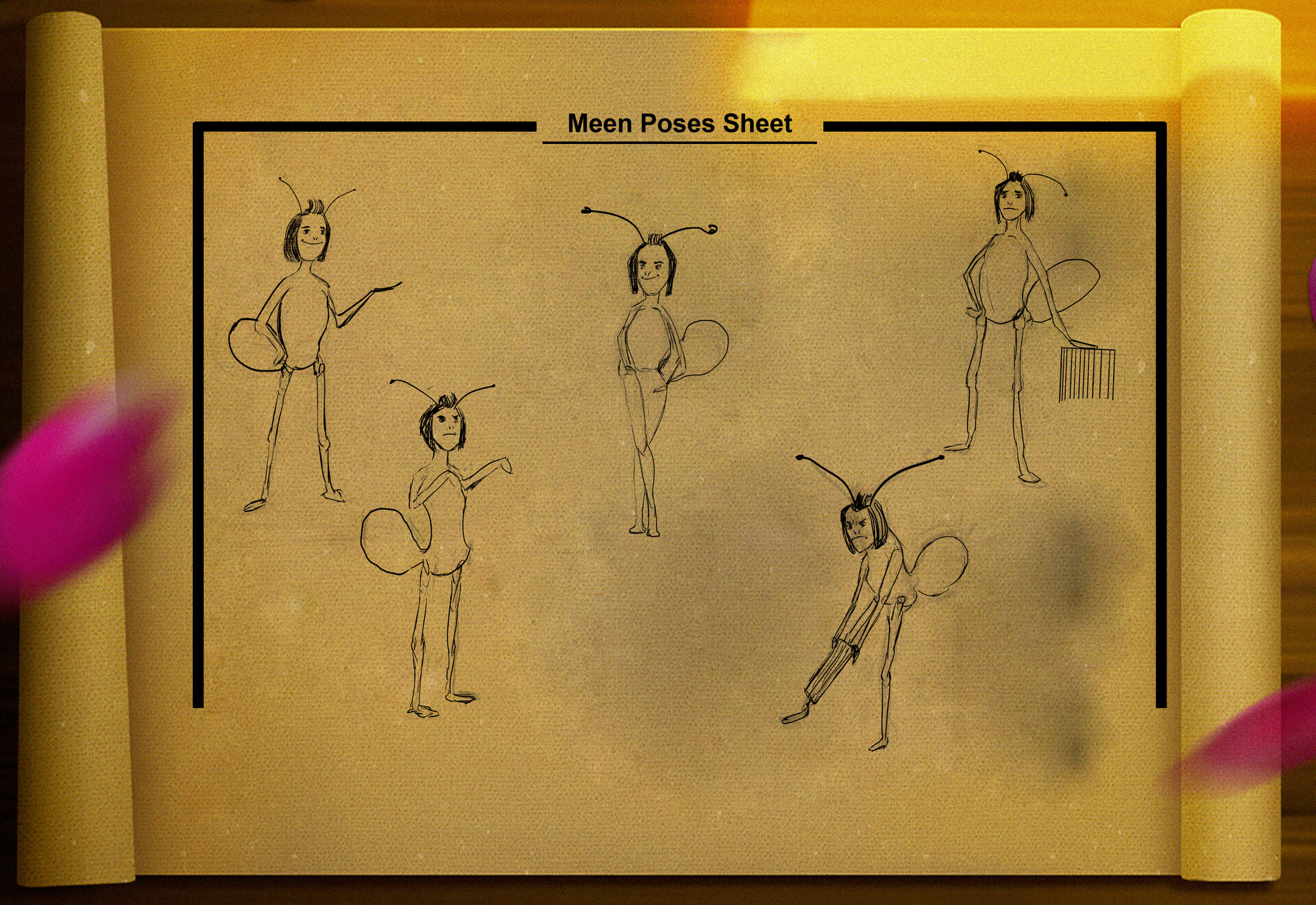 ArtStation - Female Ant Poses Sheet