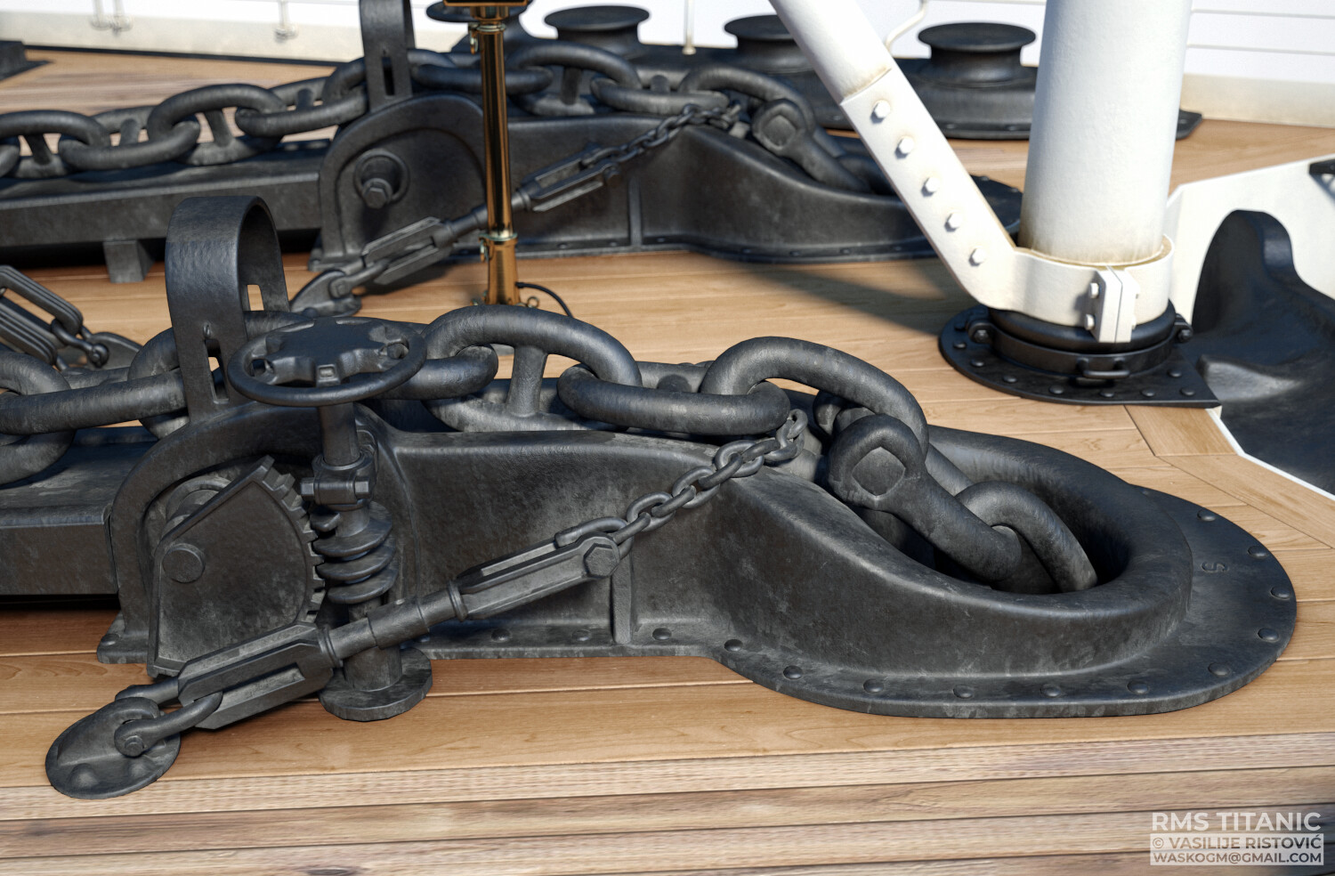 Vasilije Ristovic - RMS Titanic - Various Closeups of the bow area