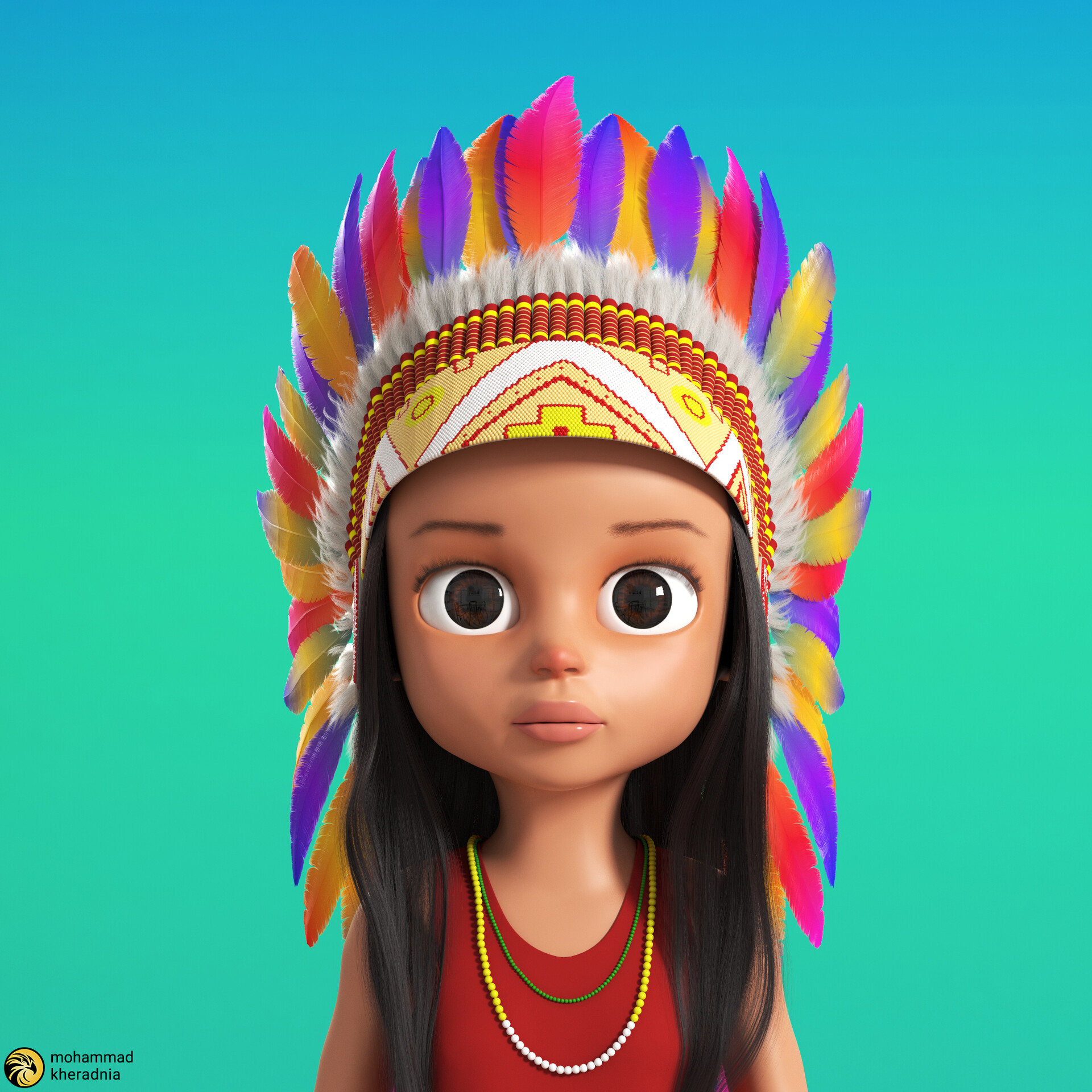 Native American Girl Cartoon