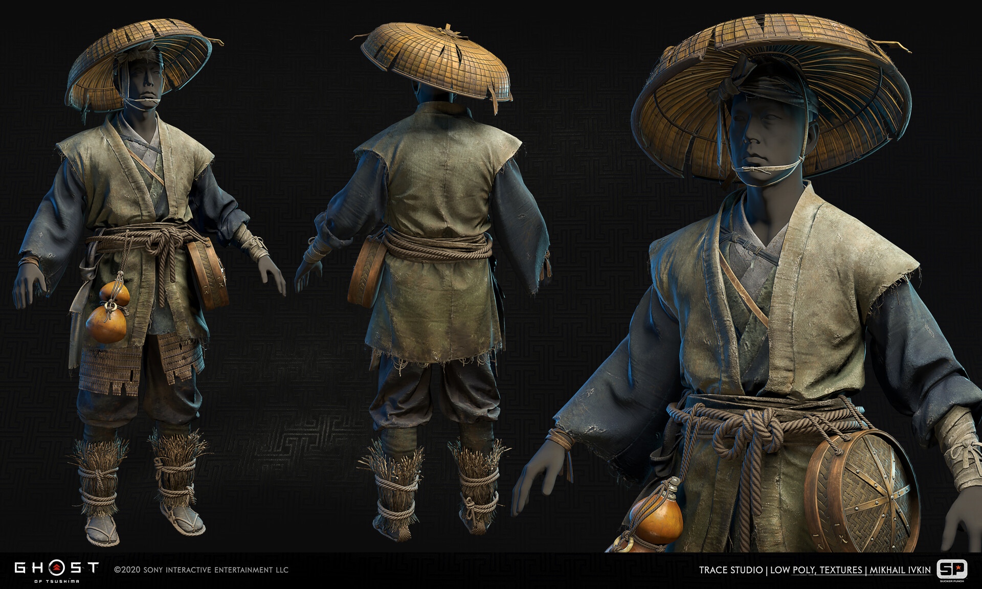 TRACE studio - In-game asset for Ghost of Tsushima: Kenji