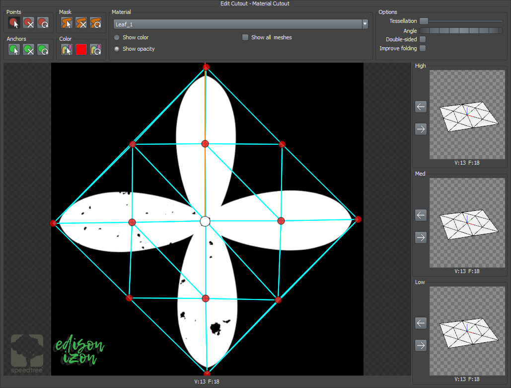 Edison - Ixora Plant Creation in Substance Designer and Speedtree