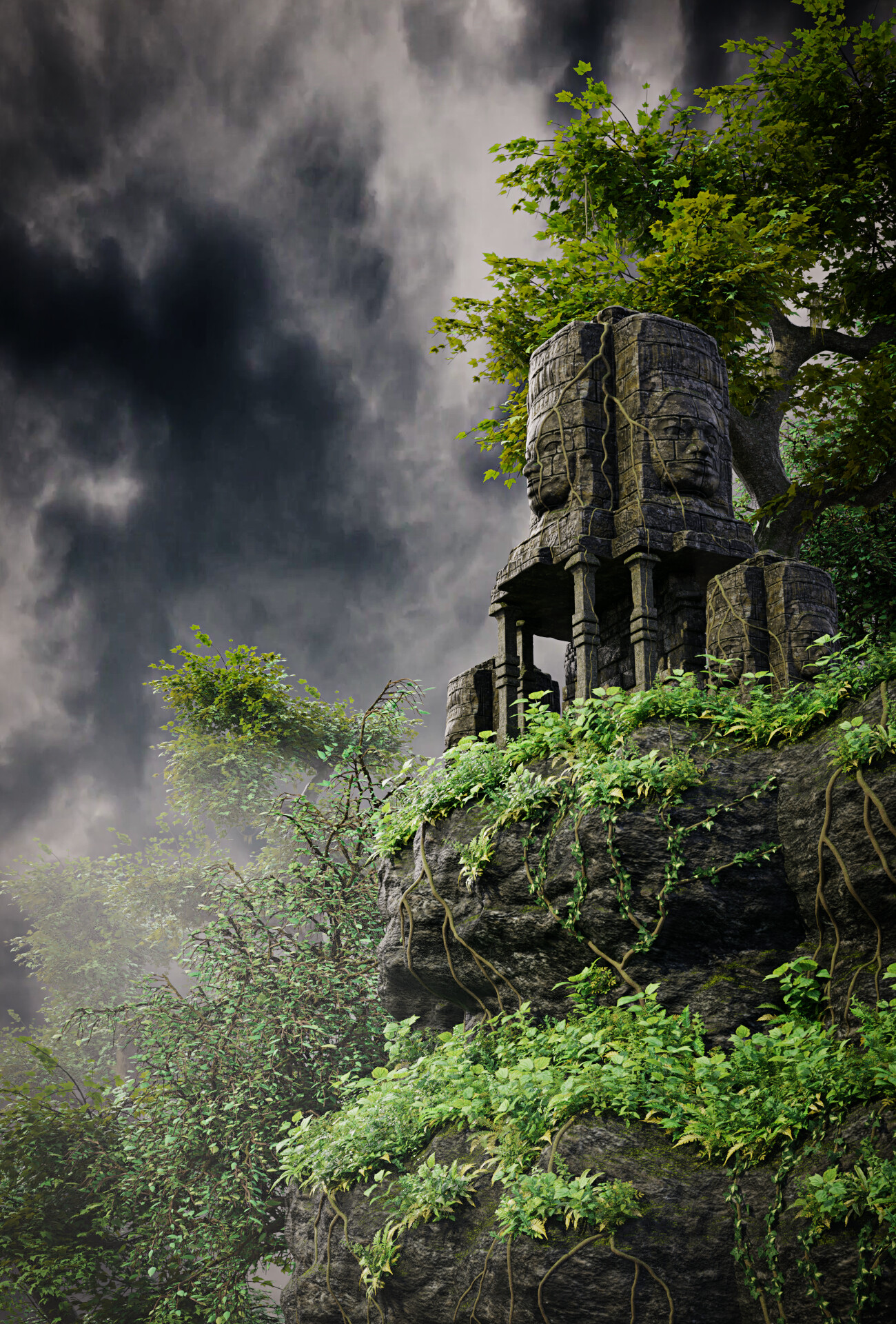 ArtStation - Temple in Natural Environment