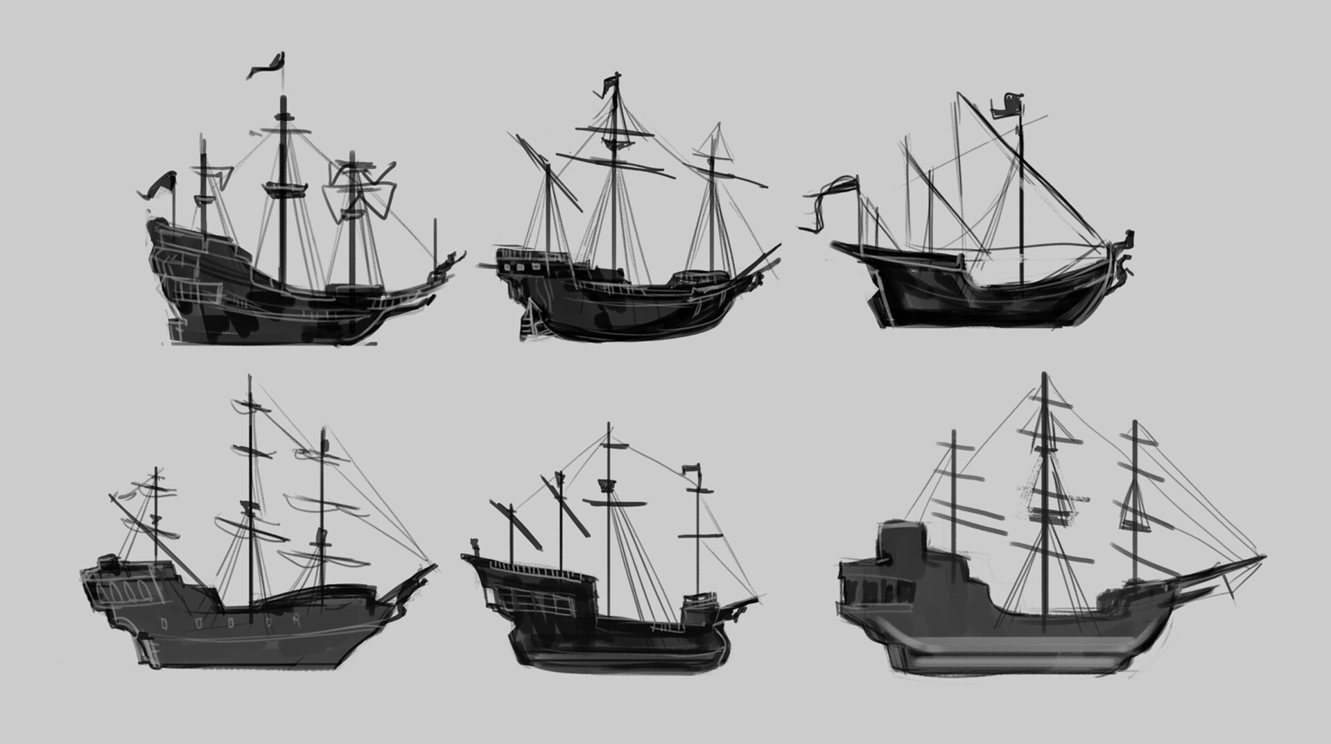Famous Pirate Ships Drawings