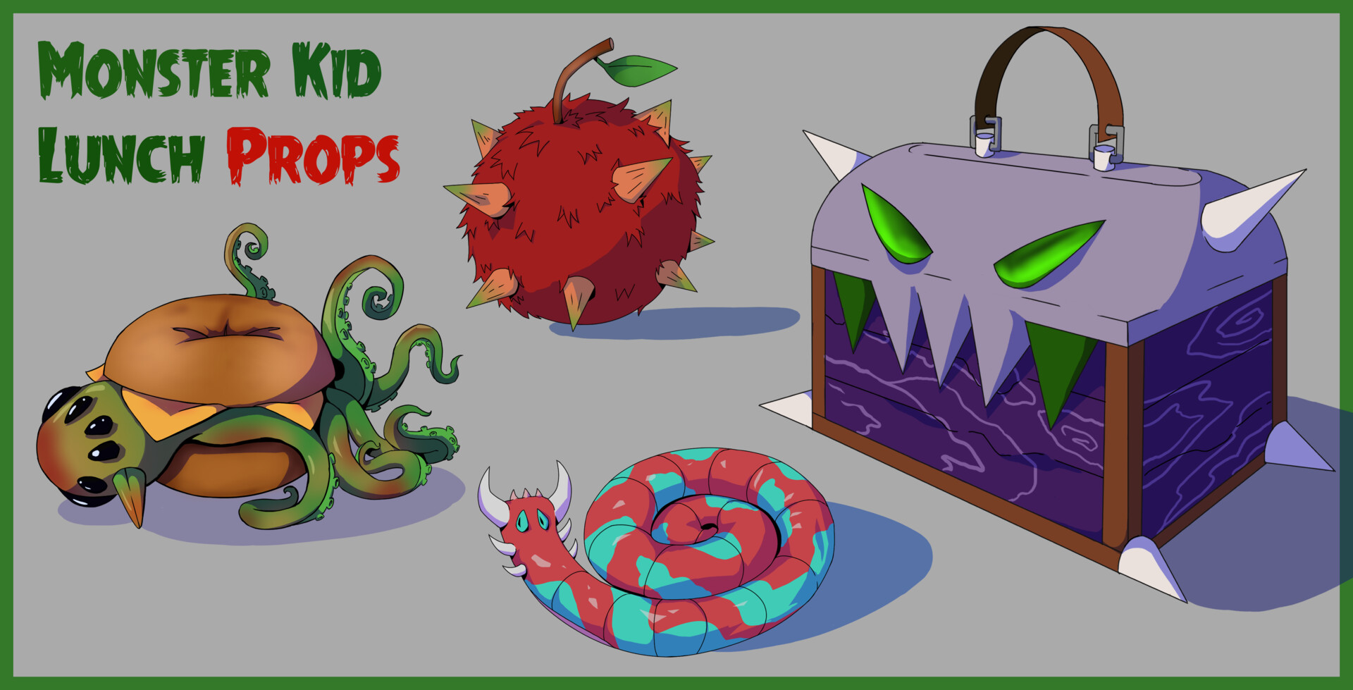 ArtStation - Monster Kid Lunch Animation Props