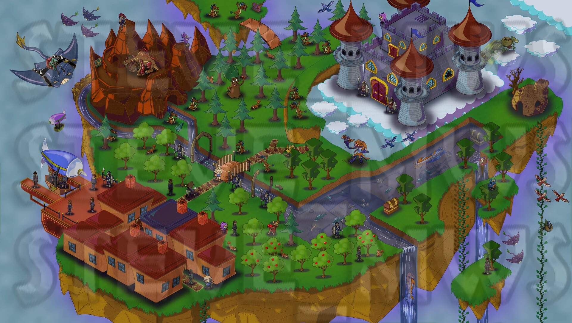 ArtStation - Isometric map + Various Characters