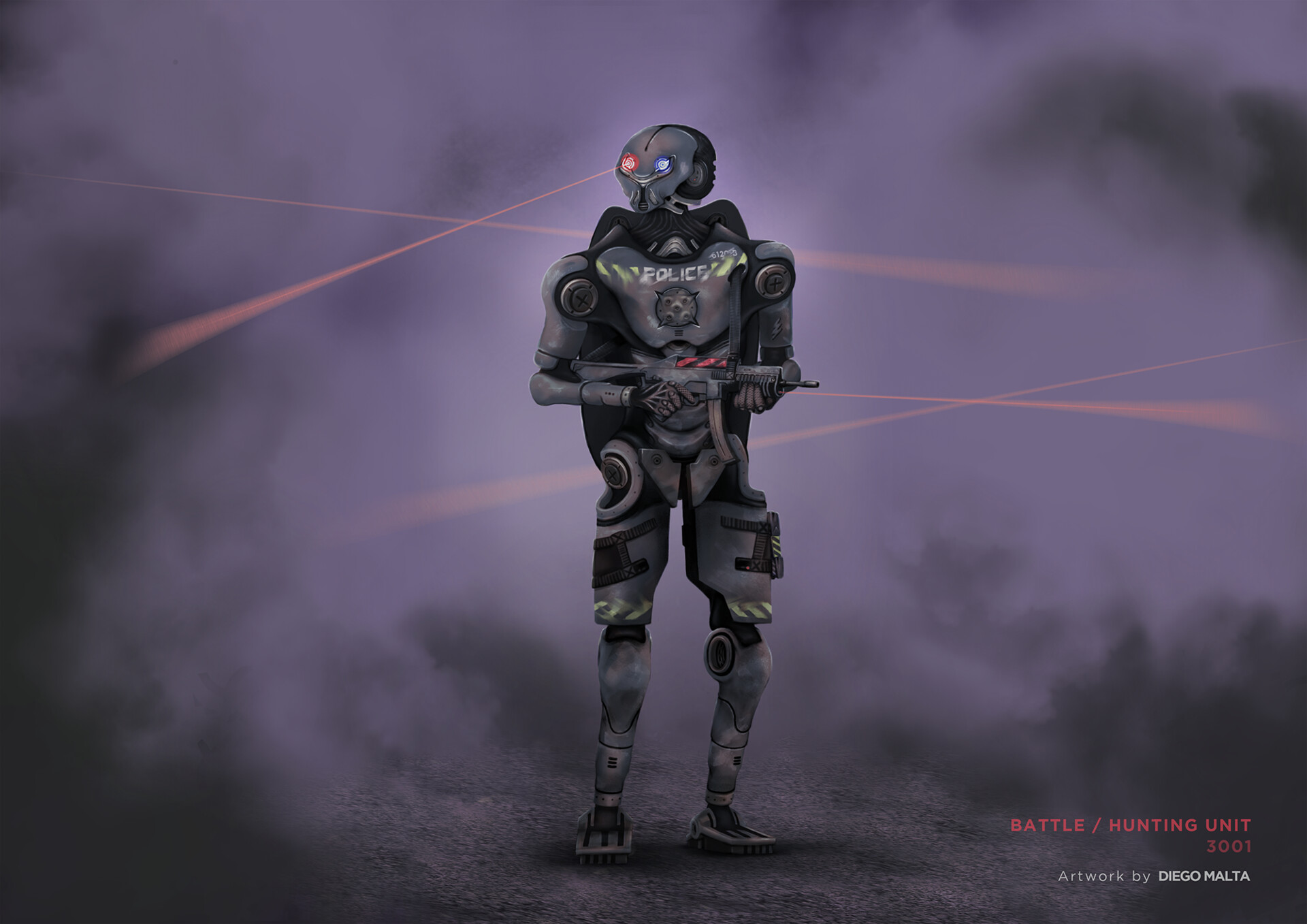 ArtStation - Police Droid Character Design