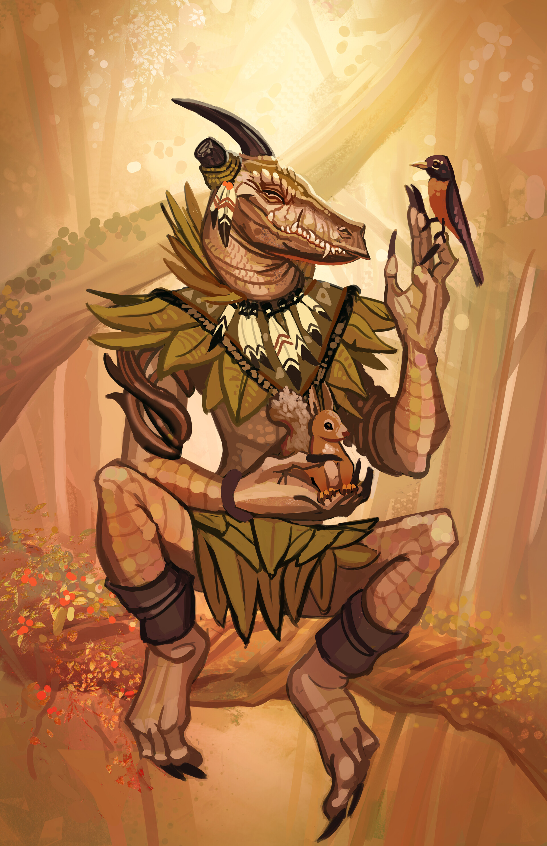 ArtStation - Rakon Ryuga, Dragonborn Druid