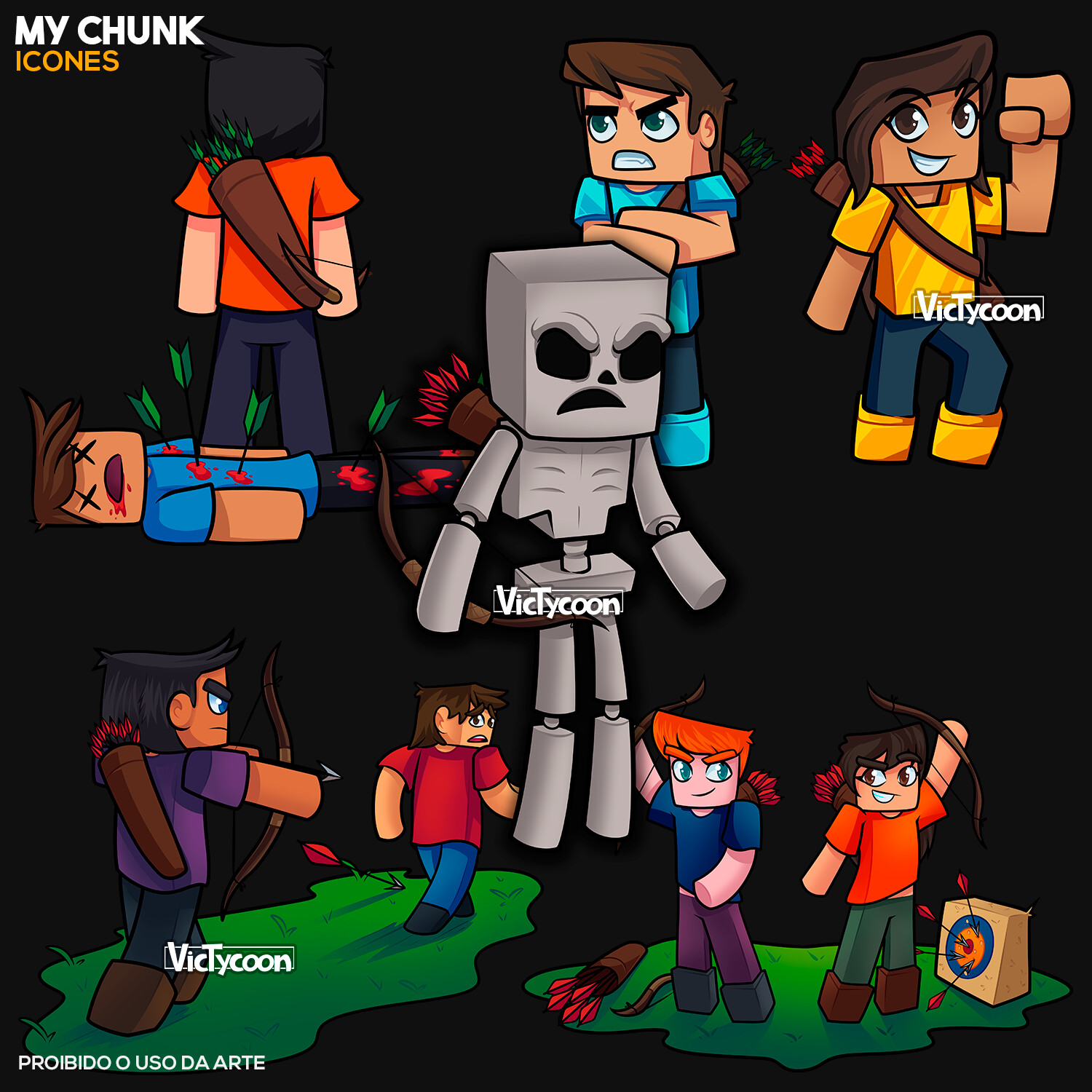 ArtStation - ICONS - My Chunk (Minecraft)