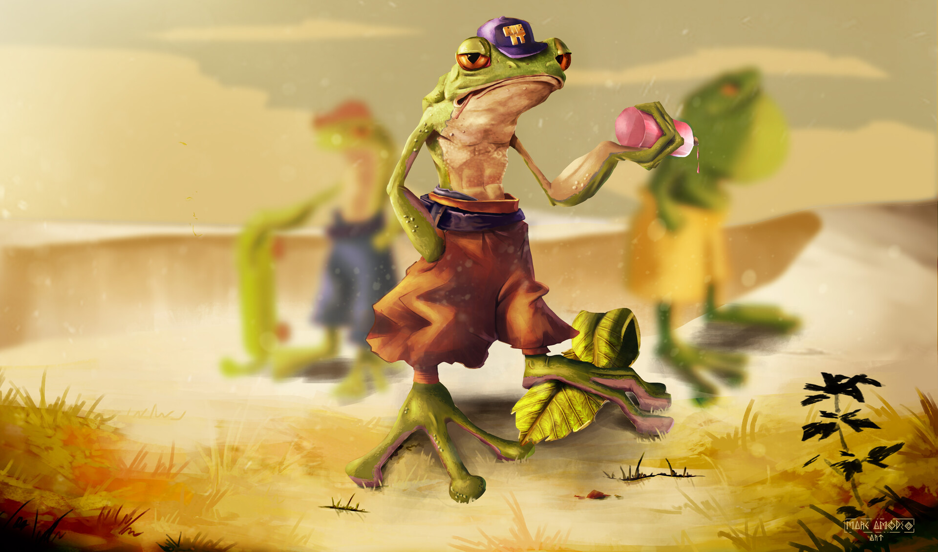 ArtStation - Skater frog