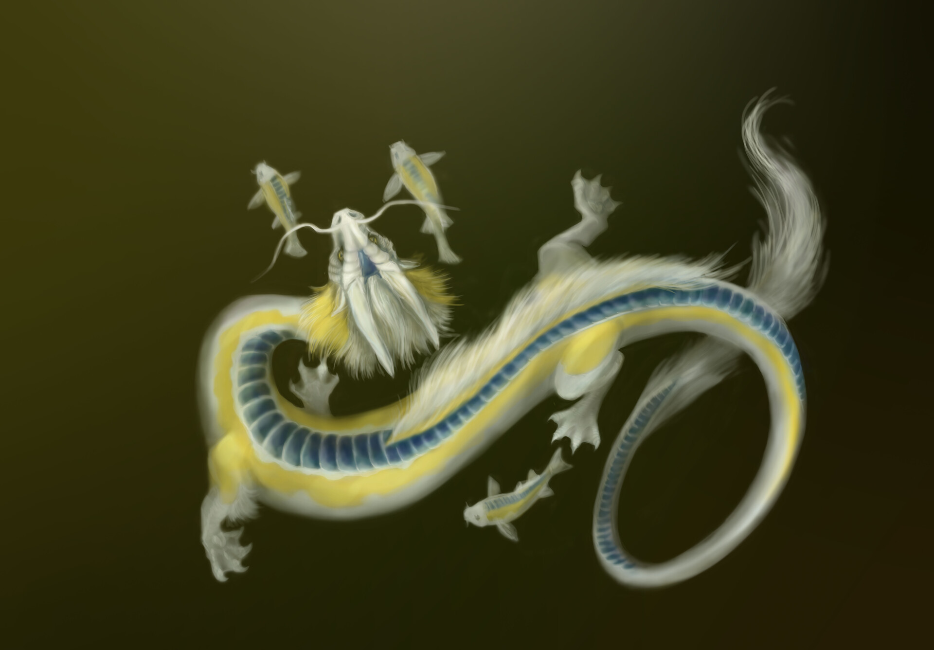 ArtStation - Ki shusui koi dragon