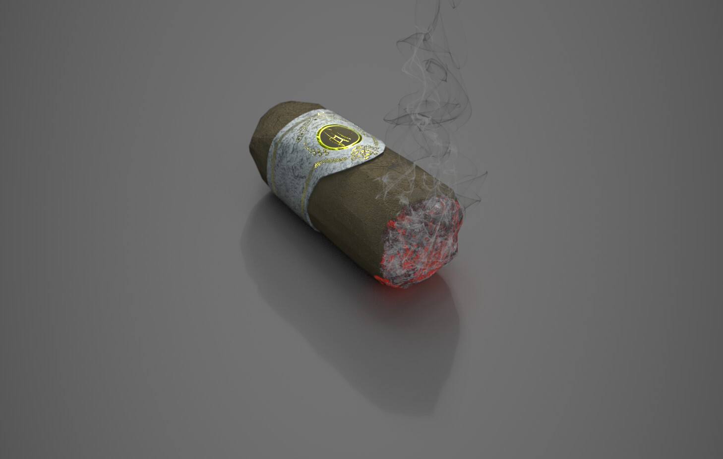 ArtStation - Good smokes, Good times Low poly cigar