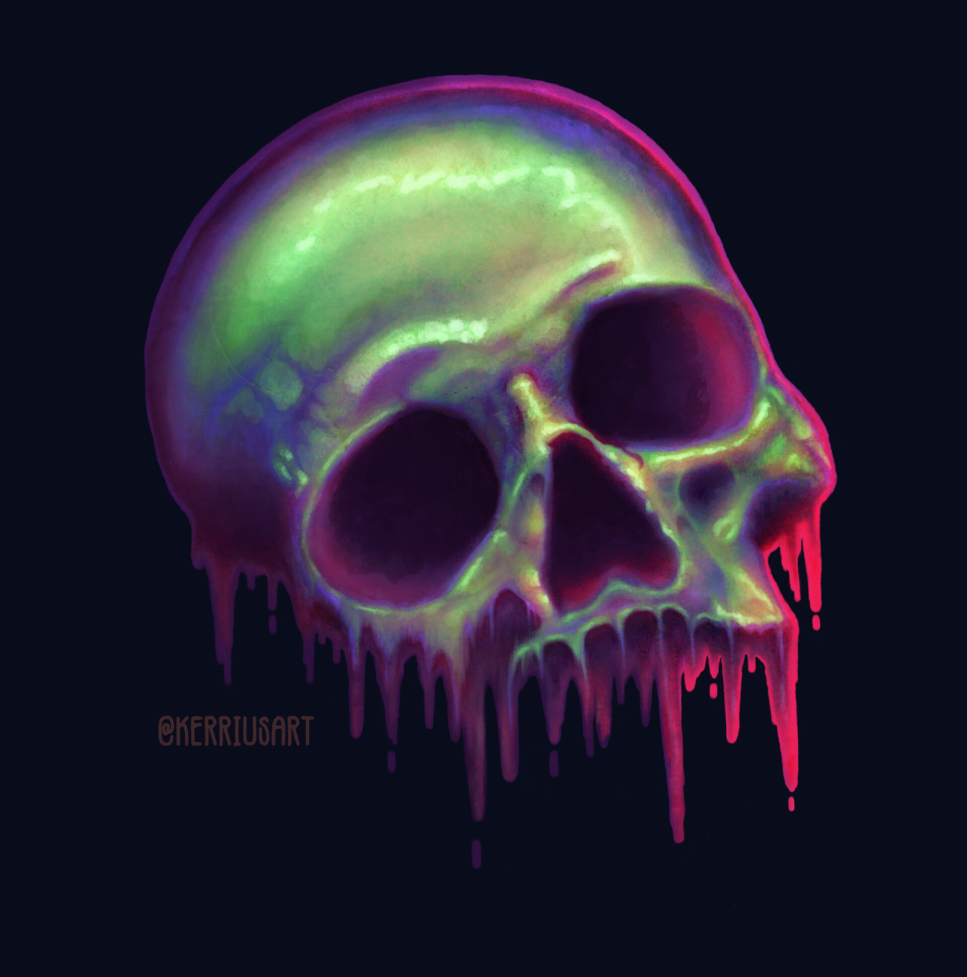 trippy skull