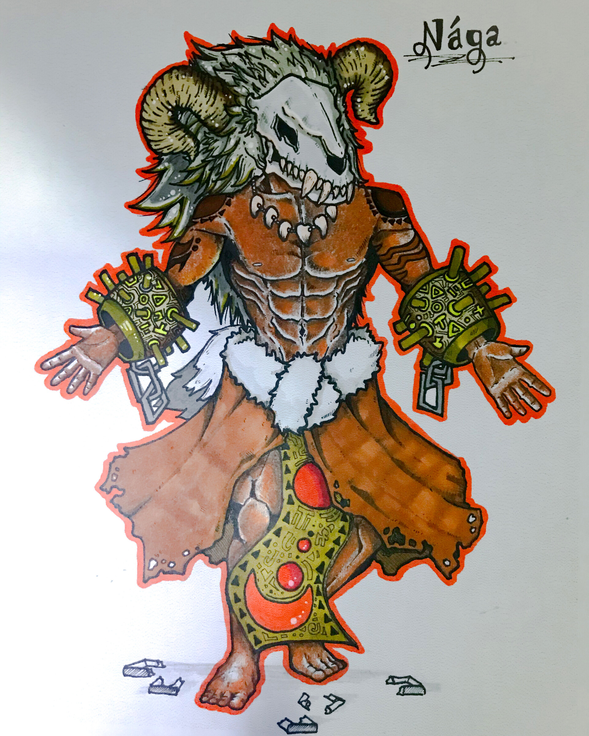 ArtStation - Original character concept art Nága