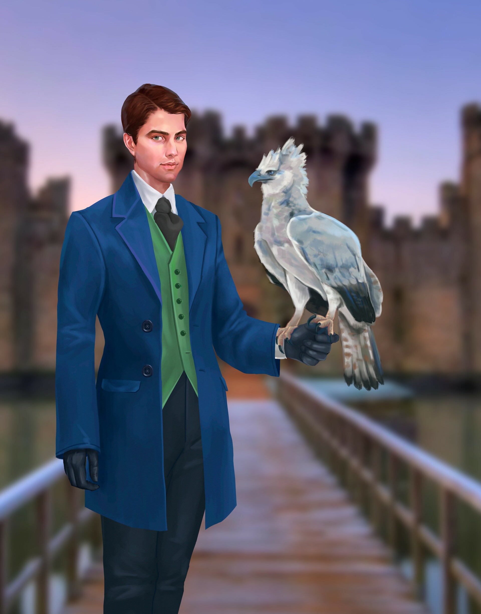 ArtStation - Beautiful man with eagle